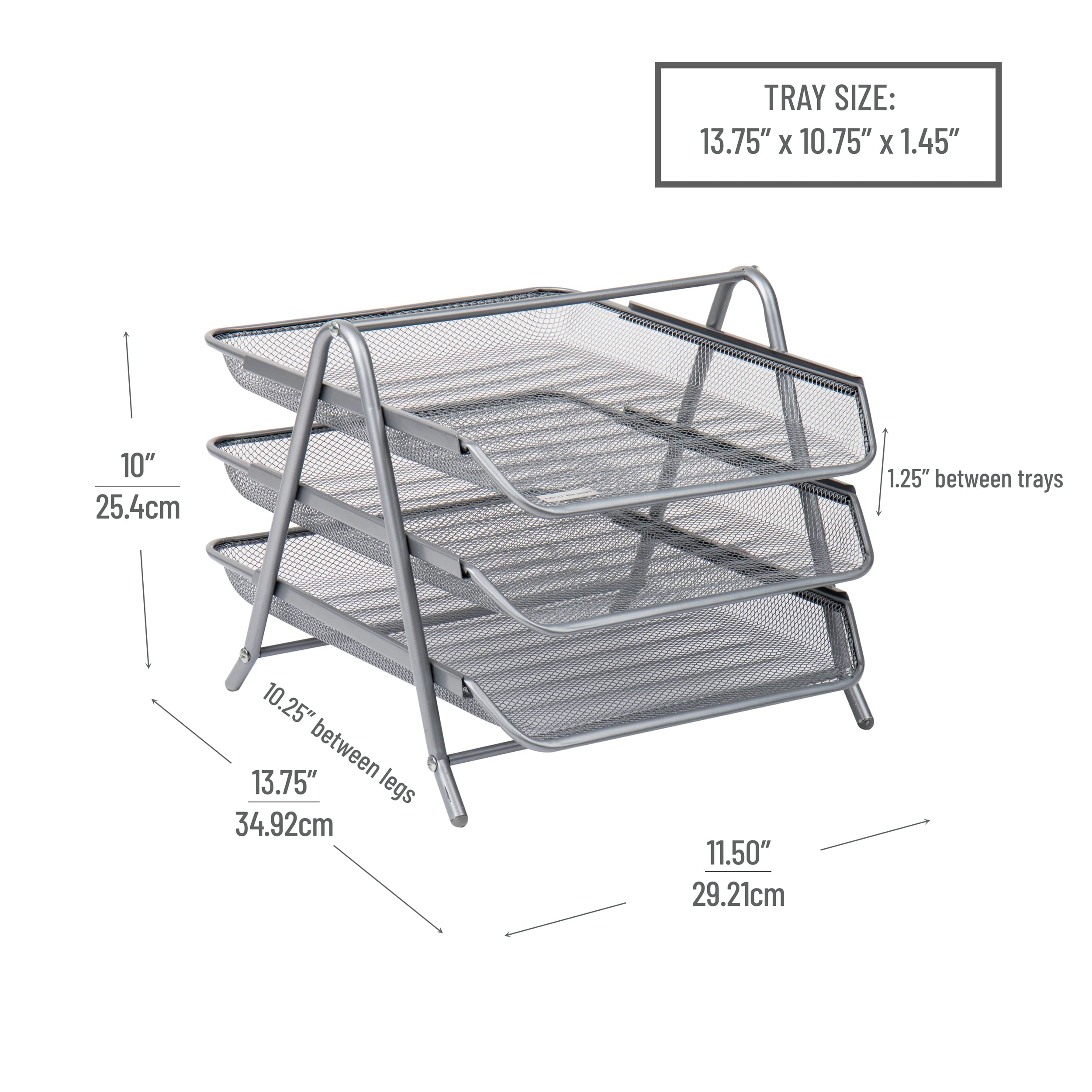 Snapklik.com : 3-Tier Paper Tray, Set Of 2, Desktop Organizer, File ...