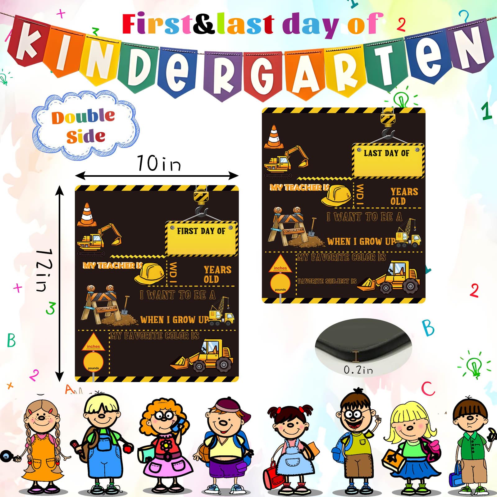 Snapklik.com : Smilelife 2024 New First And Last Day Of School Sign ...