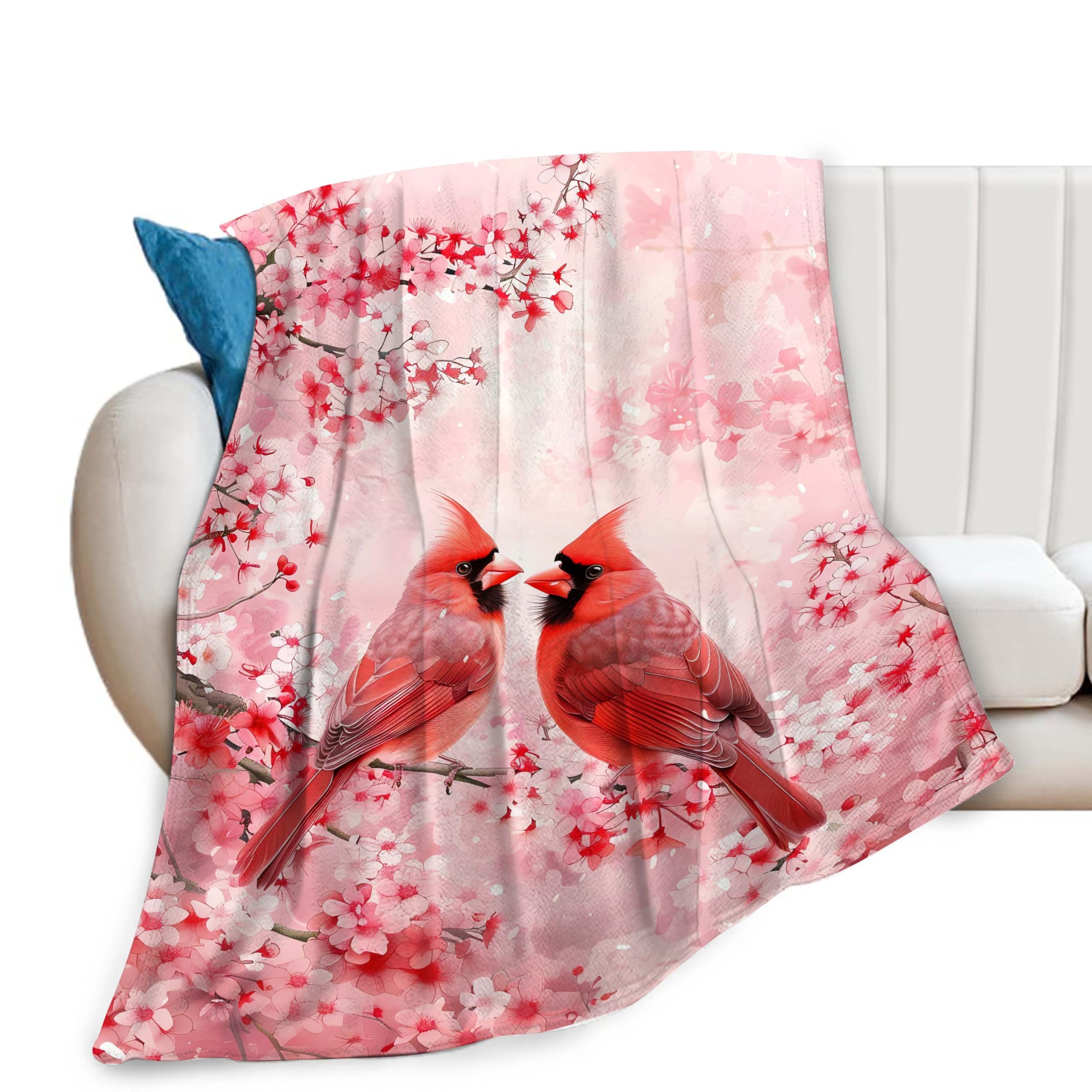 Amazon.com: Red Cardinal Blanket Cute Cardinal Decor Throw Blanket ...
