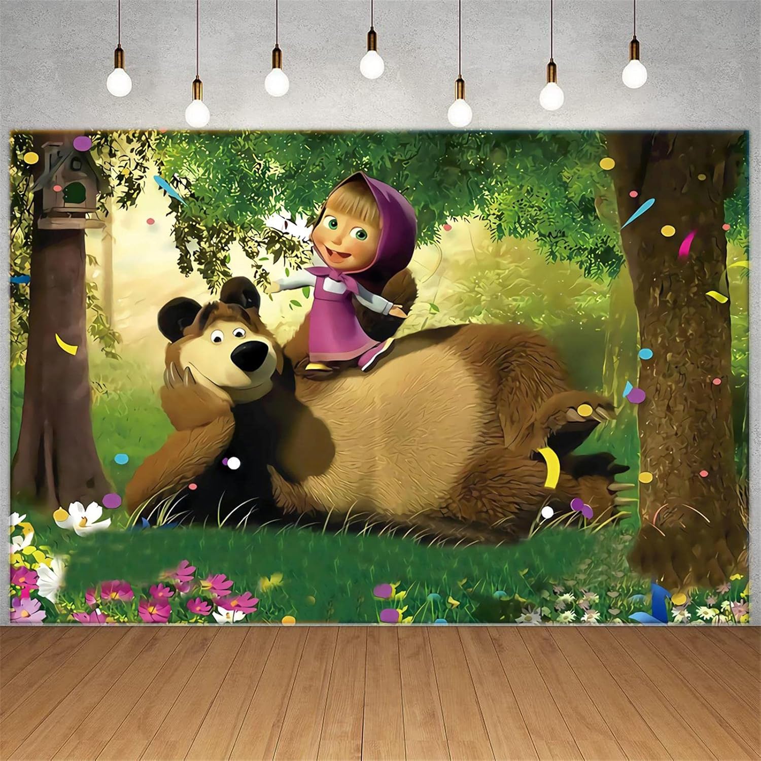 Masha and The Bear - Fondo de fiesta de cumpleaños, 5 x 3 pies, Masha ...
