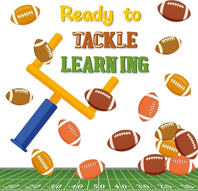 Amazon.com: CY2SIDE Fall Football Bulletin Board - 85PCS Ready to ...