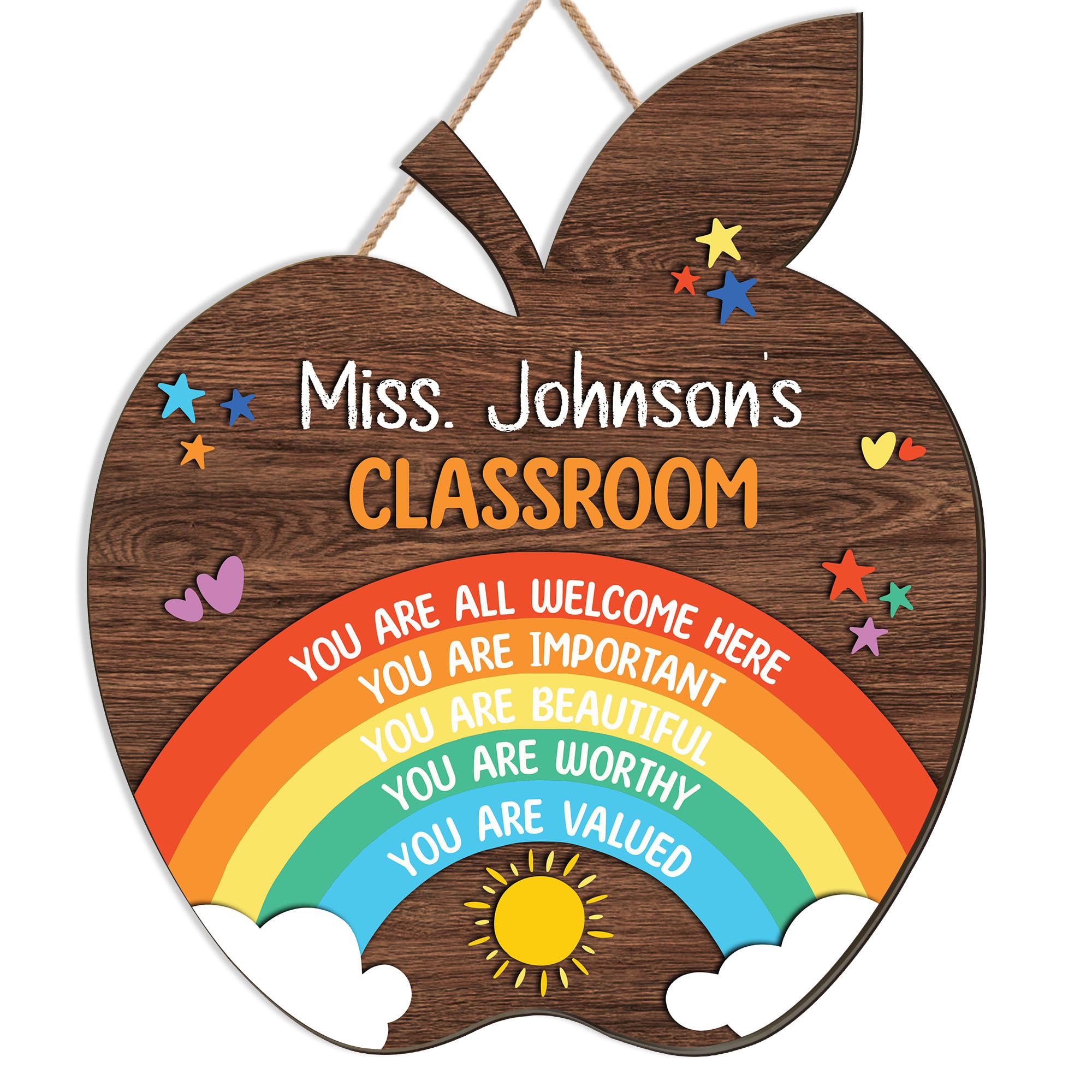 Amazon.com: Apple Welcome Sign for Classroom Door Decorations 12 ...