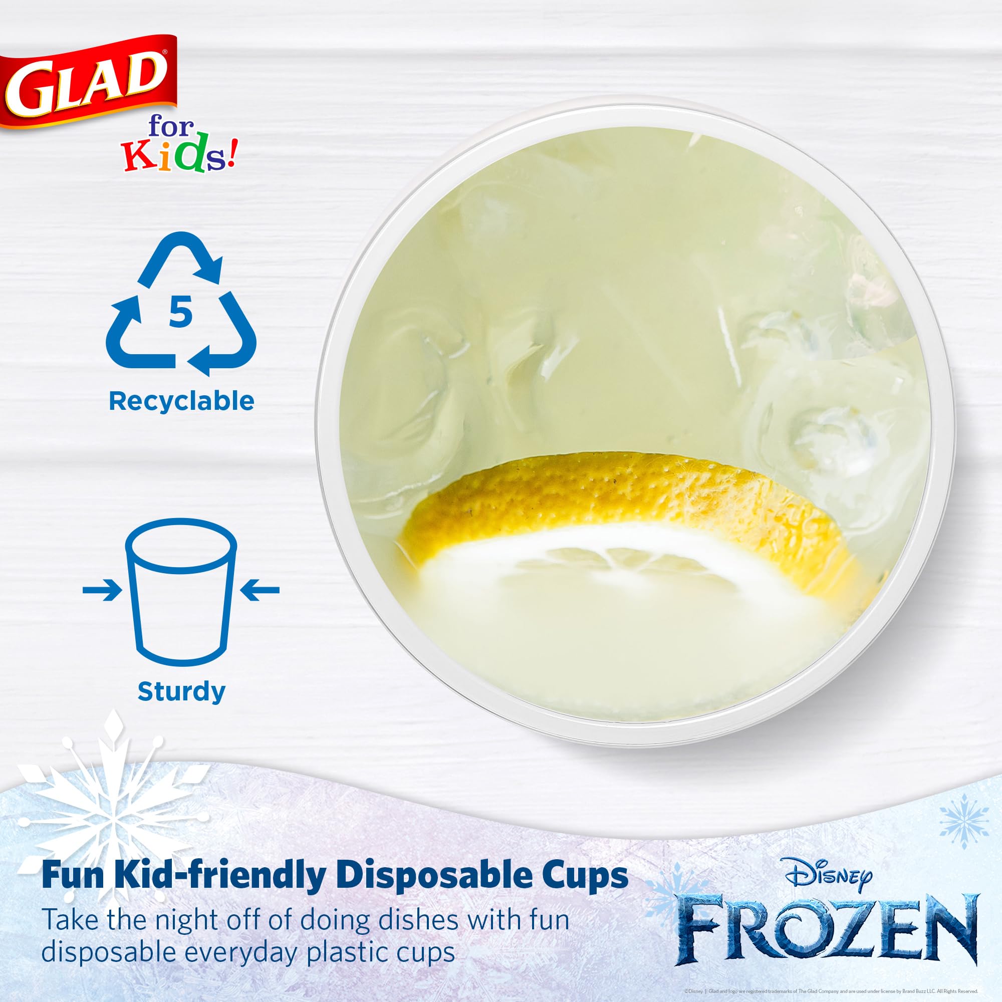 Snapklik.com : Glad For Kids Disney Frozen Clear Plastic Cups - Anna ...