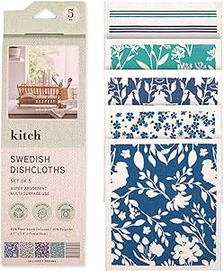 Amazon.com: MosJos Swedish Dishcloths, Super Absorbent Multi-Surface ...