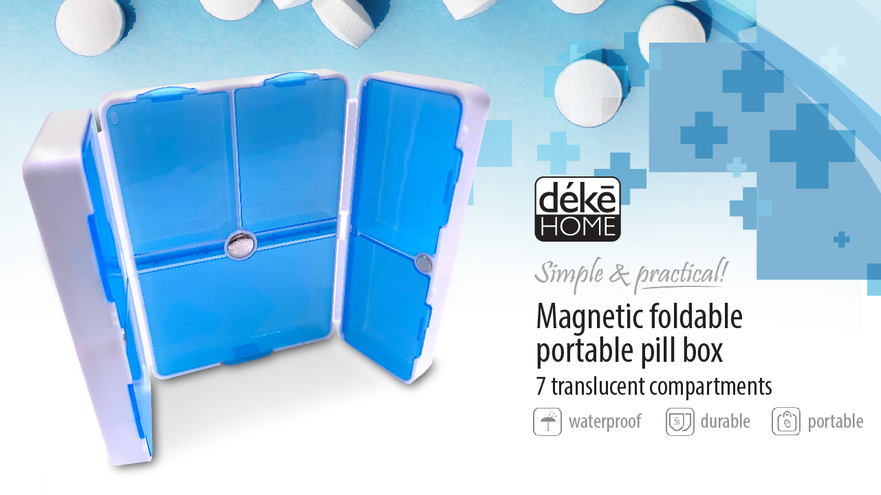 Watch Magnetic Foldable Portable Pill Box Medicine Planner case on ...