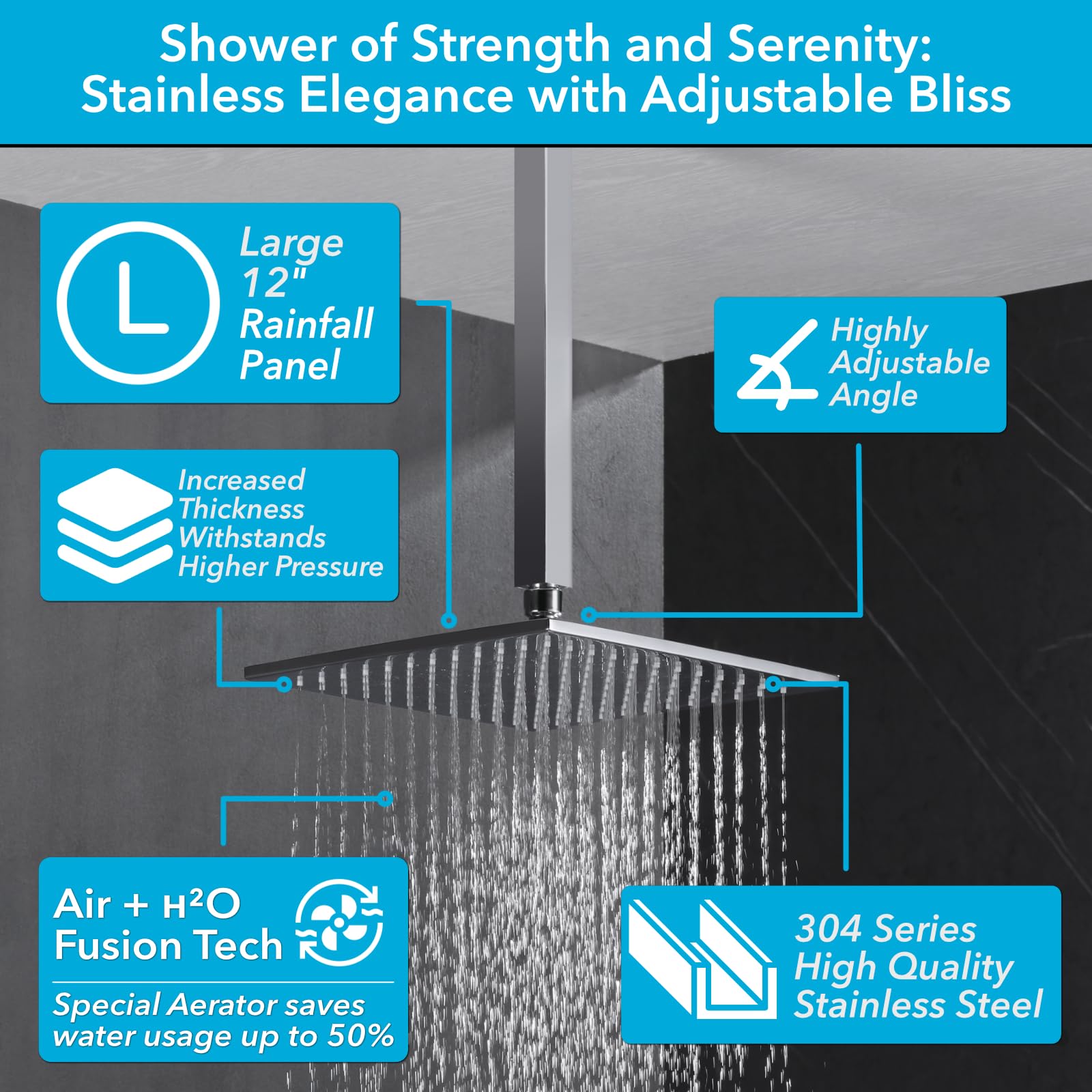 Snapklik.com : VANFOXLE Shower Faucet Set Chrome Shower System,Push Button Diverter Shower Faucet