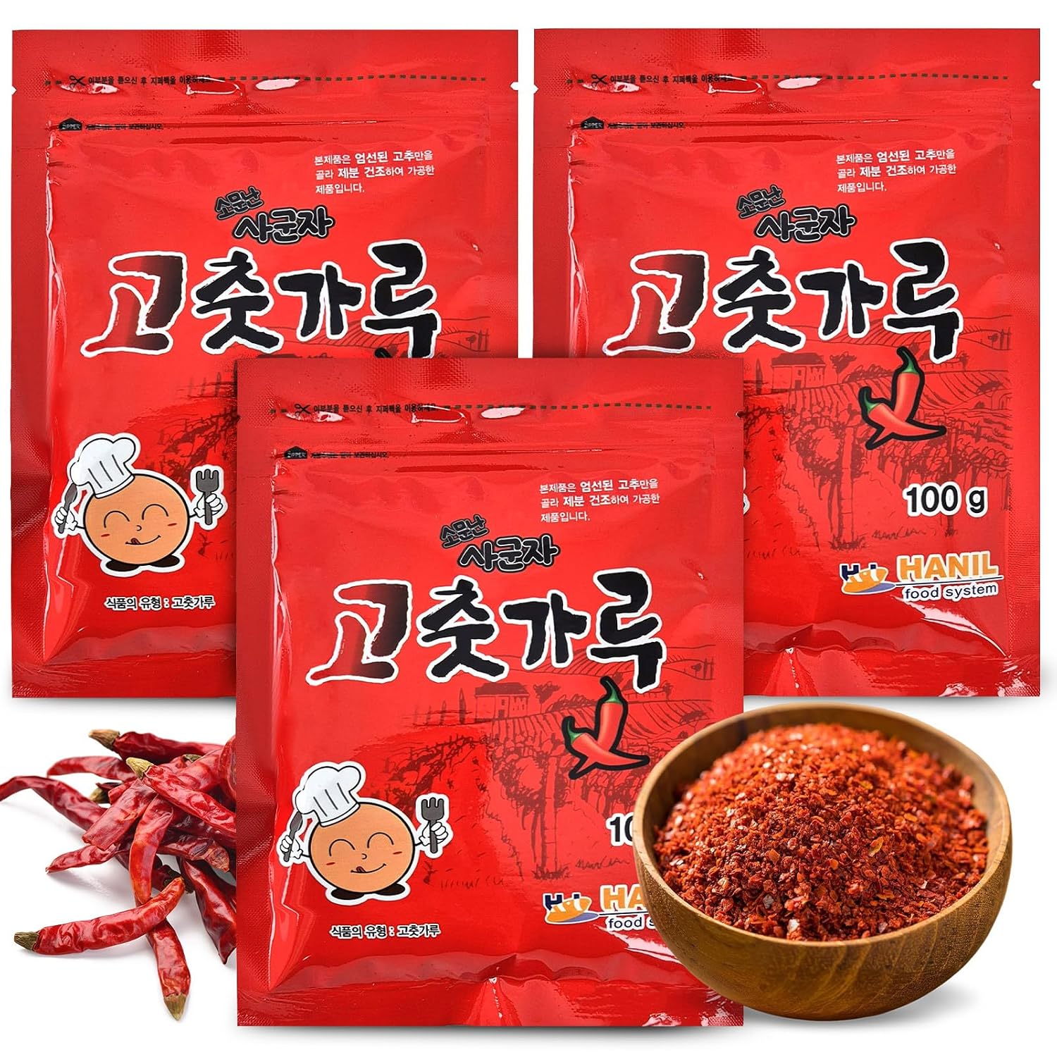 Amazon.com : COELO Gochugaru Korean Chilli Flakes 100g x 3Pack (Total ...