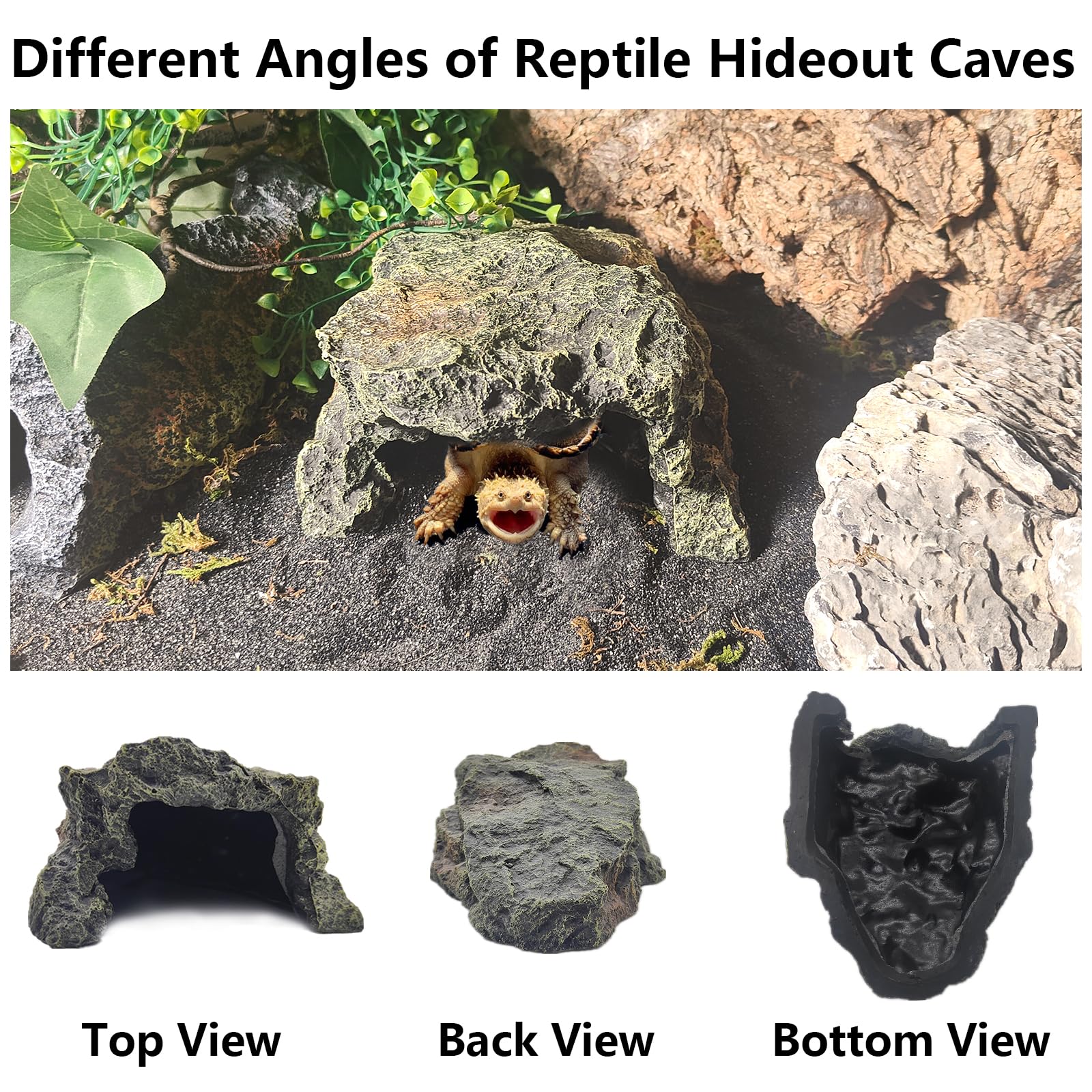 Snapklik.com : Reptile Hideout Rock,Tortoise Hide Cave,Resin Rock ...