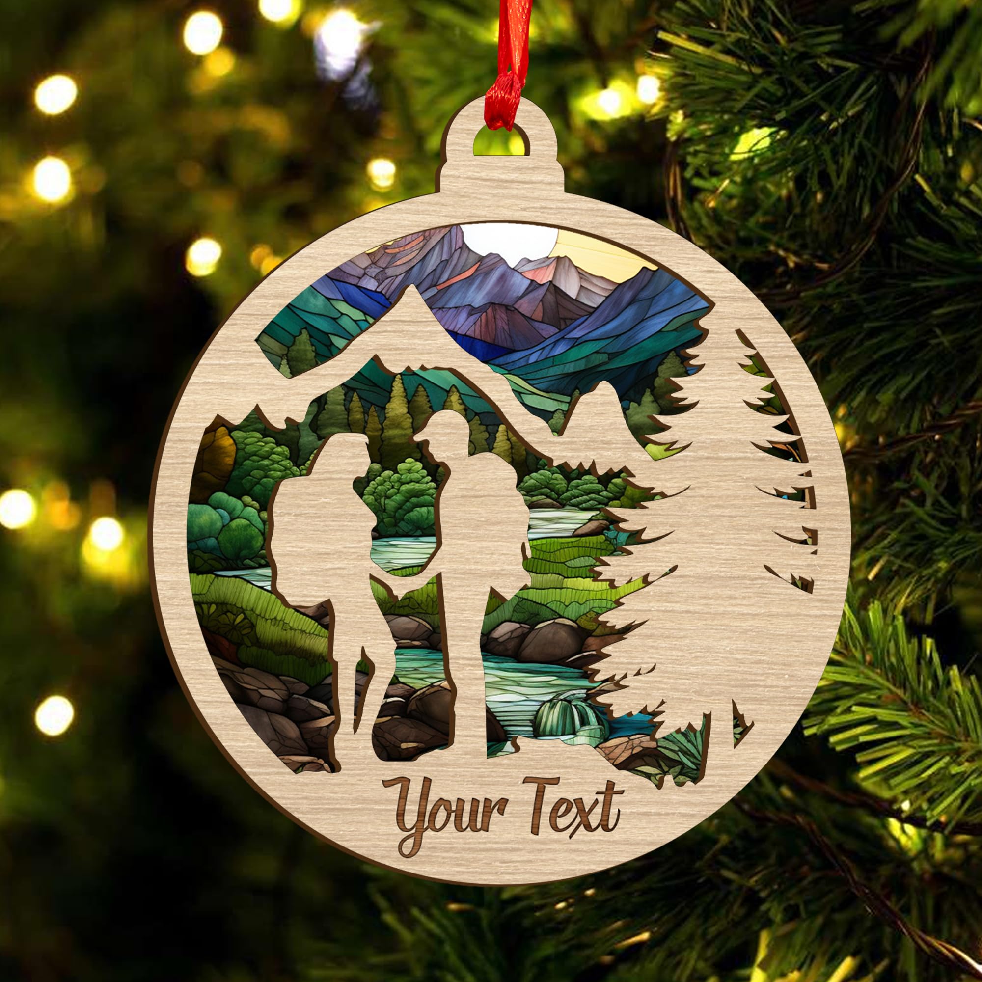 Amazon.com: Suseaz Personalized Hiking Ornaments for Christmas Tree ...