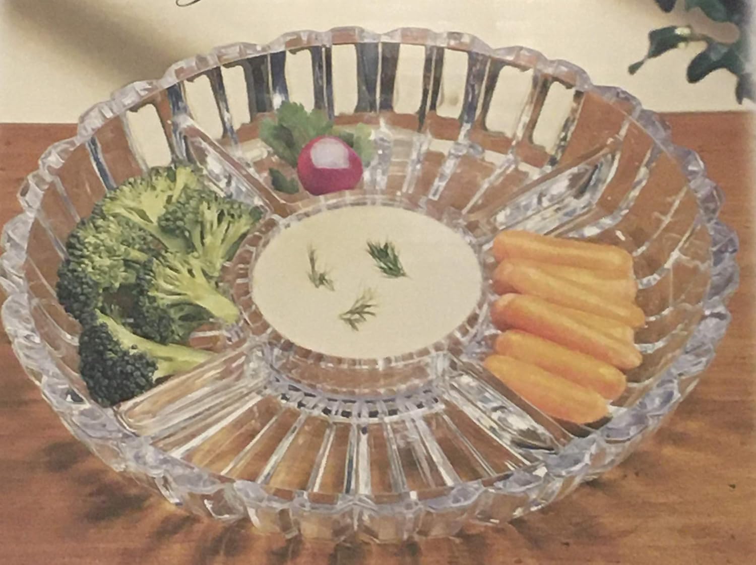 Amazon.com | Crystal Clear Alexandria Sectional Dish/Platter, 10-Inch ...