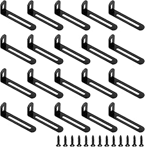 Amazon.com: 20 Pairs Adjustable Right Angle Brackets Metal L Bracke ...