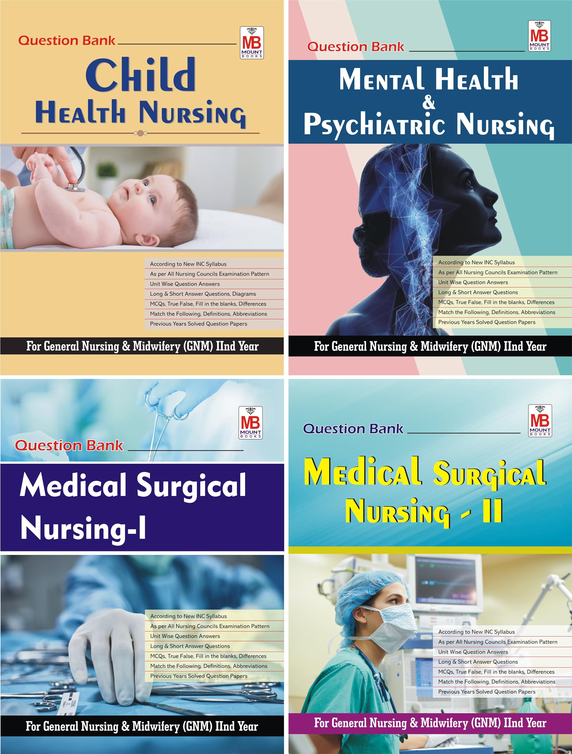 Buy QB GNM 2nd Year (English Medium) Set of 4 Books Book Online at Low ...