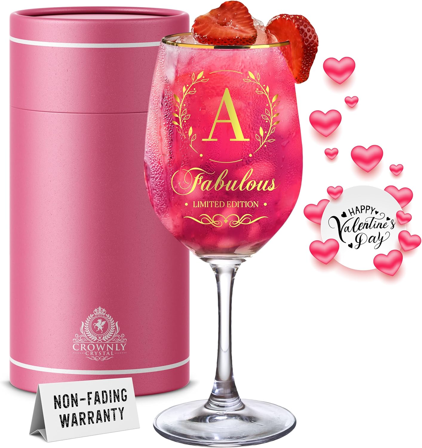 CROWNLY CRYSTAL® Wine Glasses Personalised Gifts for Women Gifts for ...