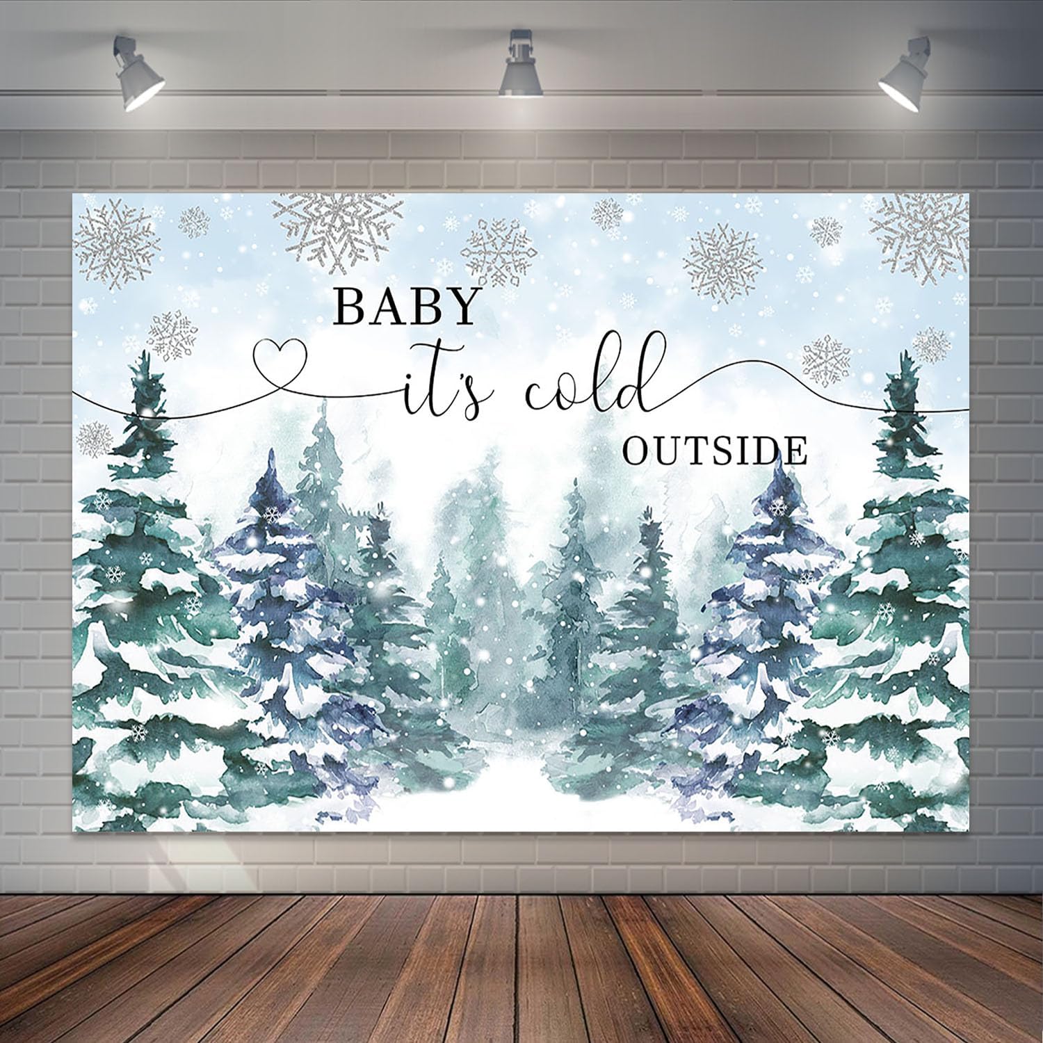 Amazon.com : MEHOFOND 7x5ft Winter Baby Shower Backdrop for Boys Baby ...