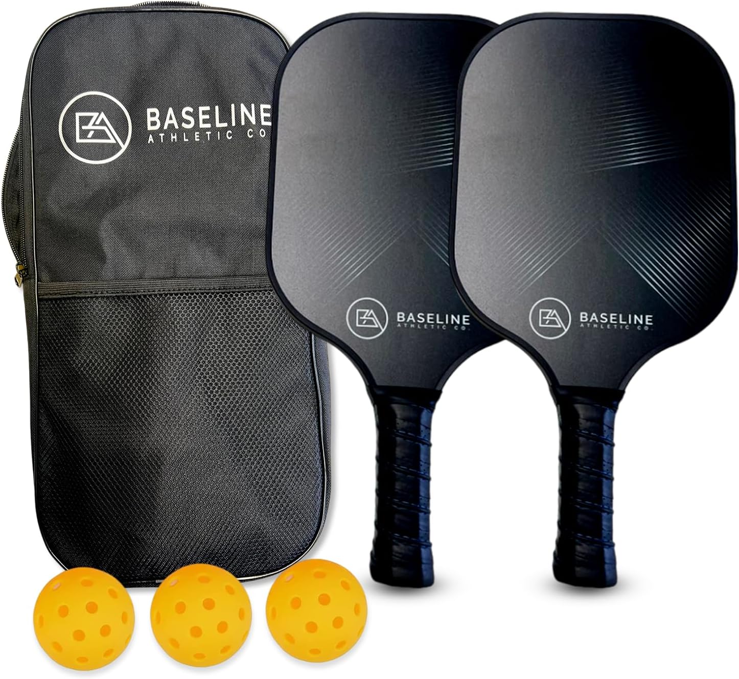 Amazon.com : Baseline Athletic Co. Pickleball Paddles Set of 2, USAPA ...