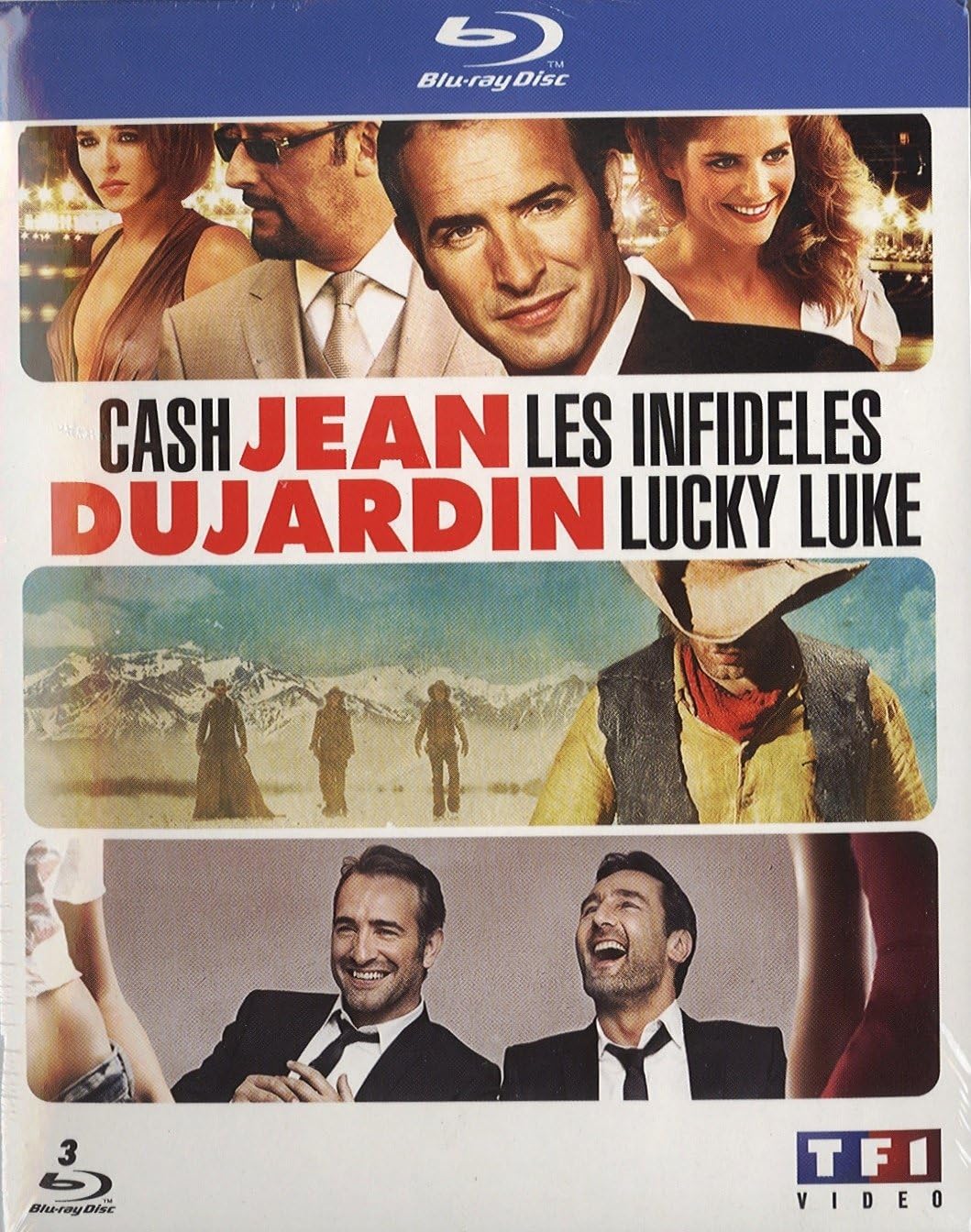 Jean Dujardin - Coffret - Les infidèles + Cash + Lucky Luke [Blu-ray ...