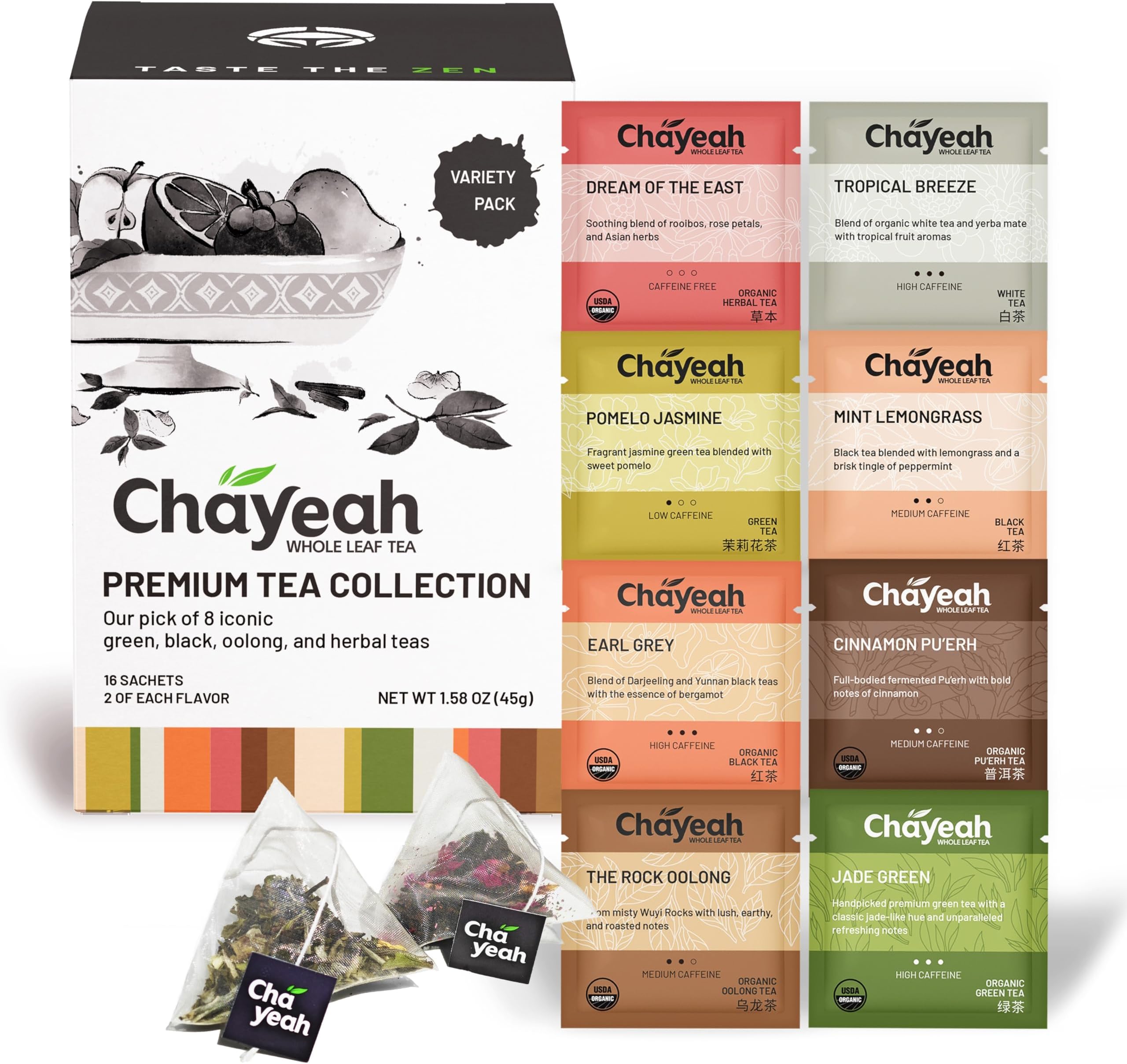 Amazon.com : The Tea Spot Pyramid Sachet Collection - Loose Leaf Tea ...