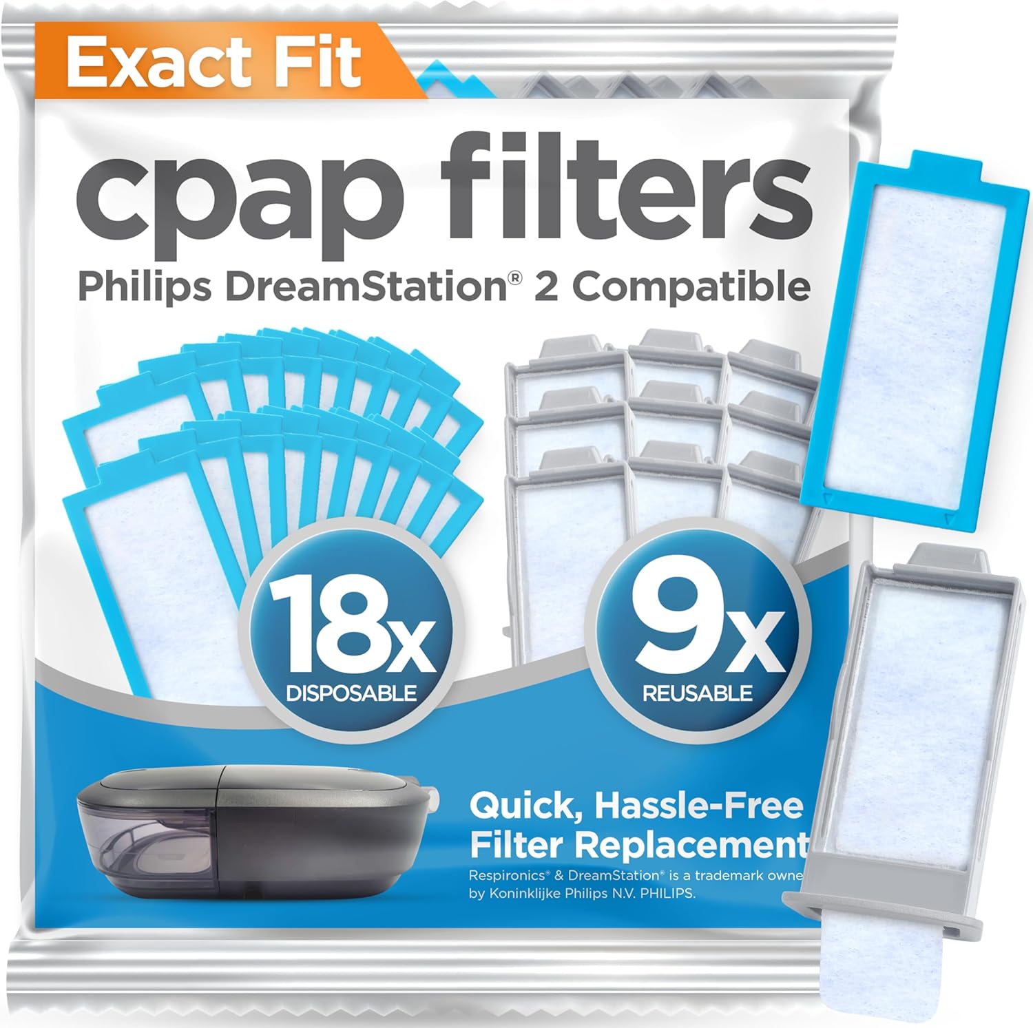 Amazon.com: resplabs CPAP Filters Compatible with Philips DreamStation ...