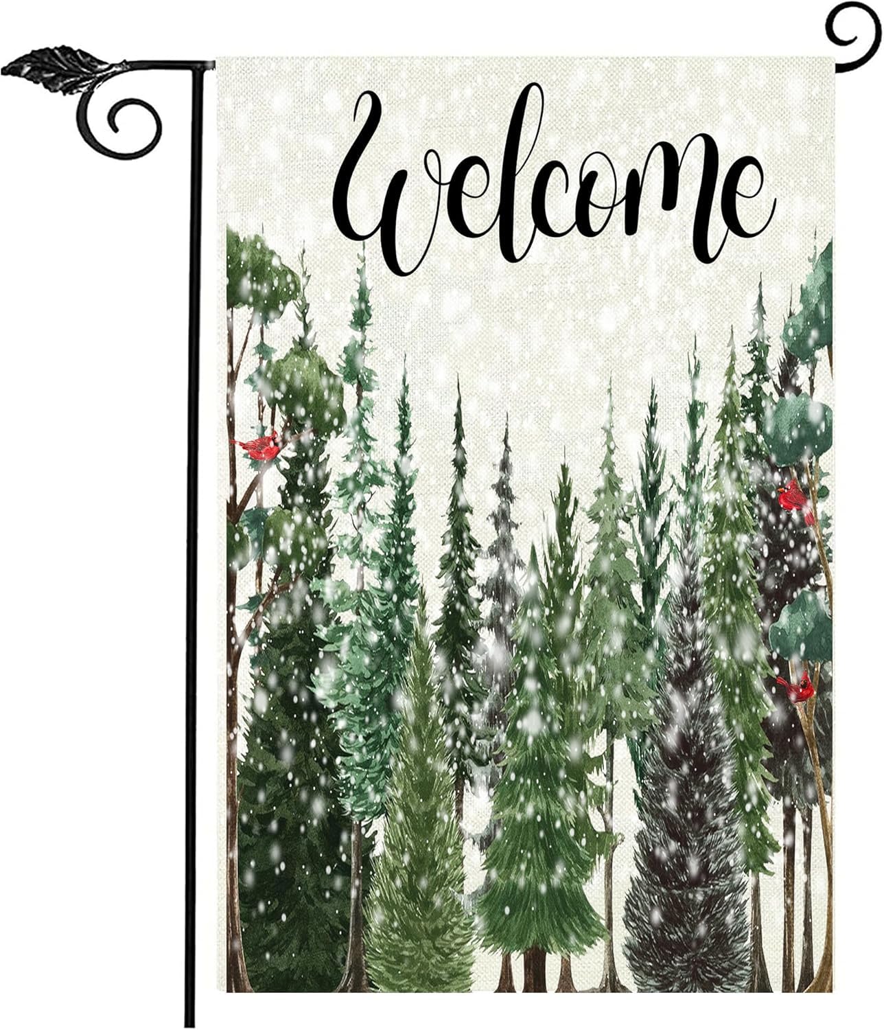 Amazon.com : Welcome Winter Garden Flags - Double Sided Christmas ...