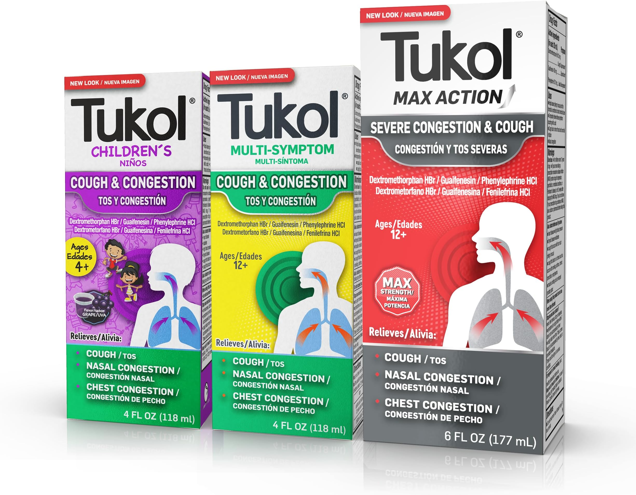 Amazon.com: TUKOL Total Cold & Cough Relief Kit, Cough Medicine for ...