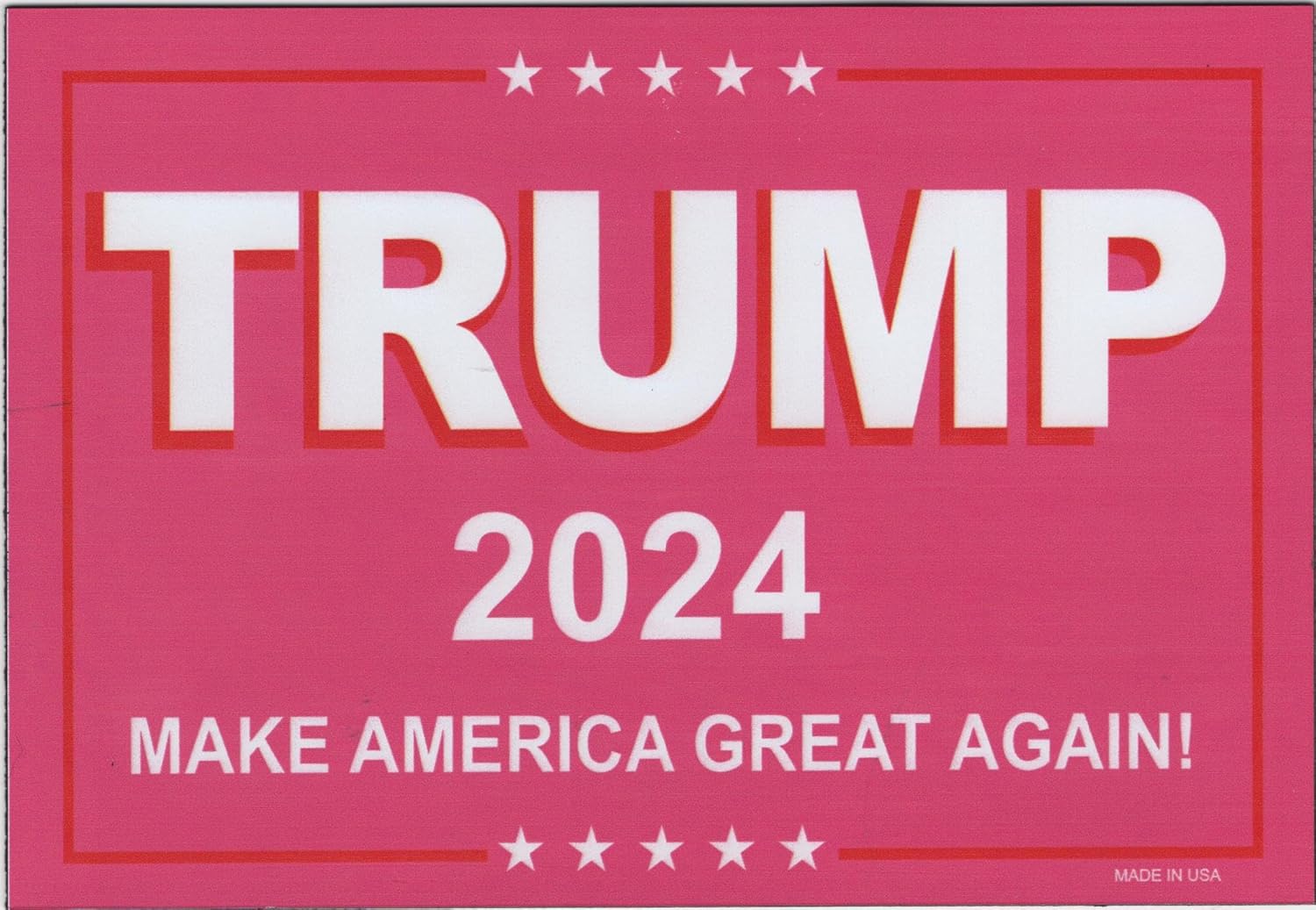 Amazon.com: Trump 2024 Hot Pink Magnet MAGA Support for Trump Girls and ...