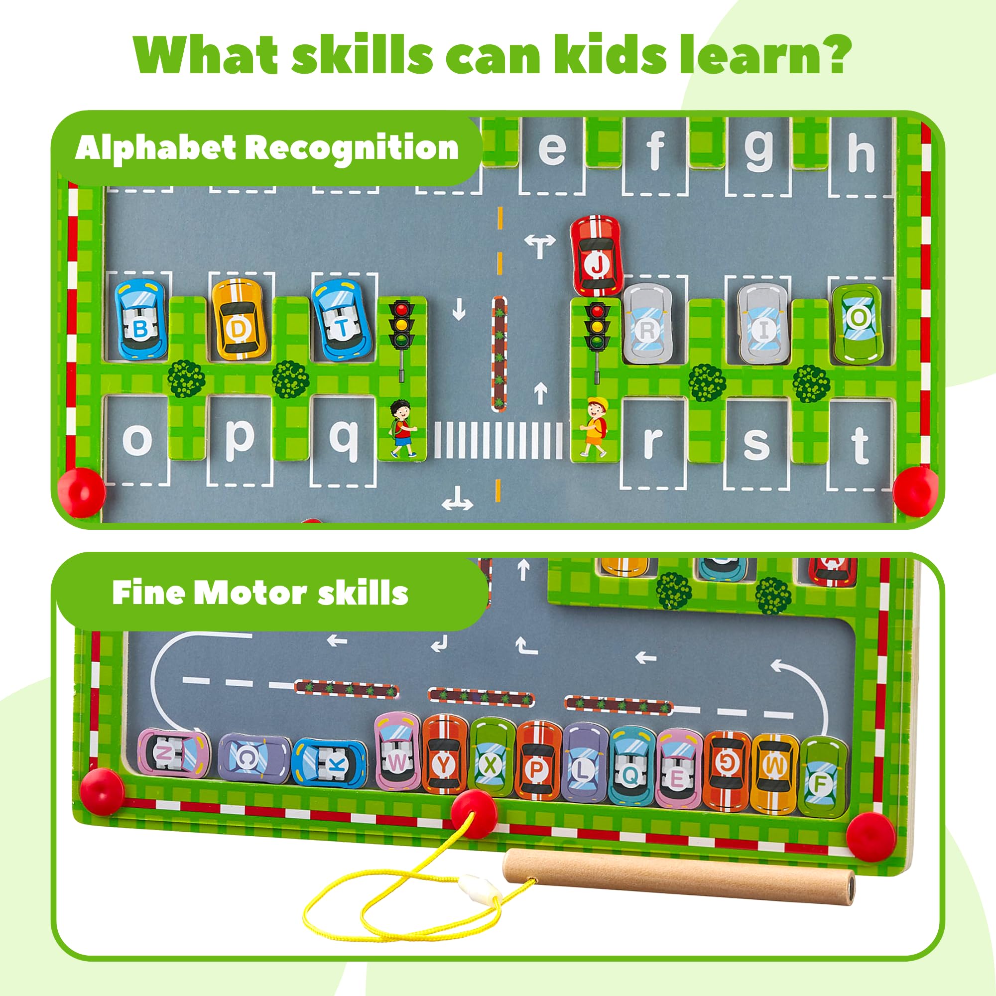 Snapklik.com : BUSLIK Magnetic Alphabet Maze Board Letter Puzzle - Kids ...