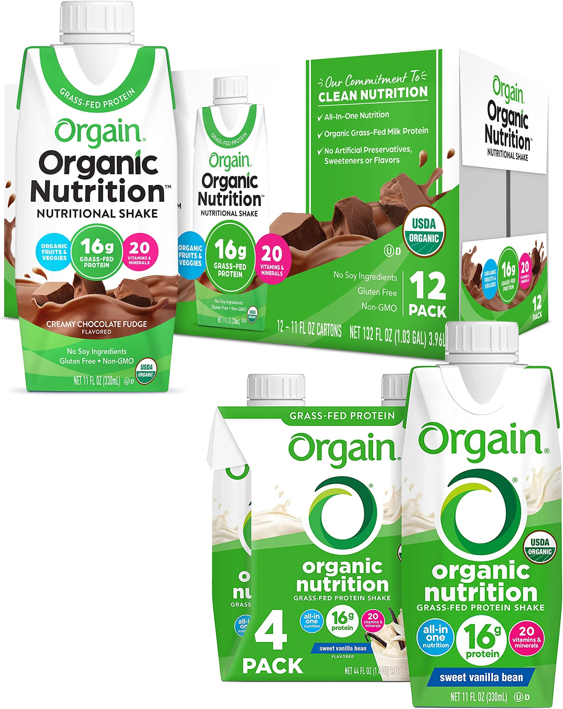 Amazon.com : Orgain Organic Nutritional Shake, Creamy Chocolate Fudge ...