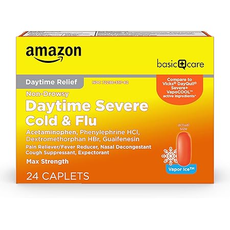 Amazon.com: Tylenol Cold Max Daytime Non-Drowsy Cold and Flu Relief ...