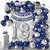 Amazon.com: Navy Blue 18th Birthday Decorations for Boys and Girls ...