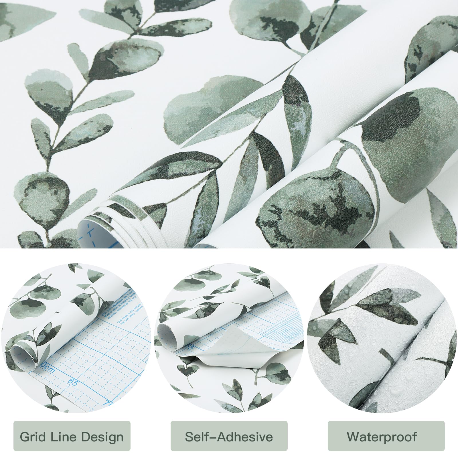 Snapklik.com : Green Leaf Wallpaper Peel And Stick Modern Botanical ...