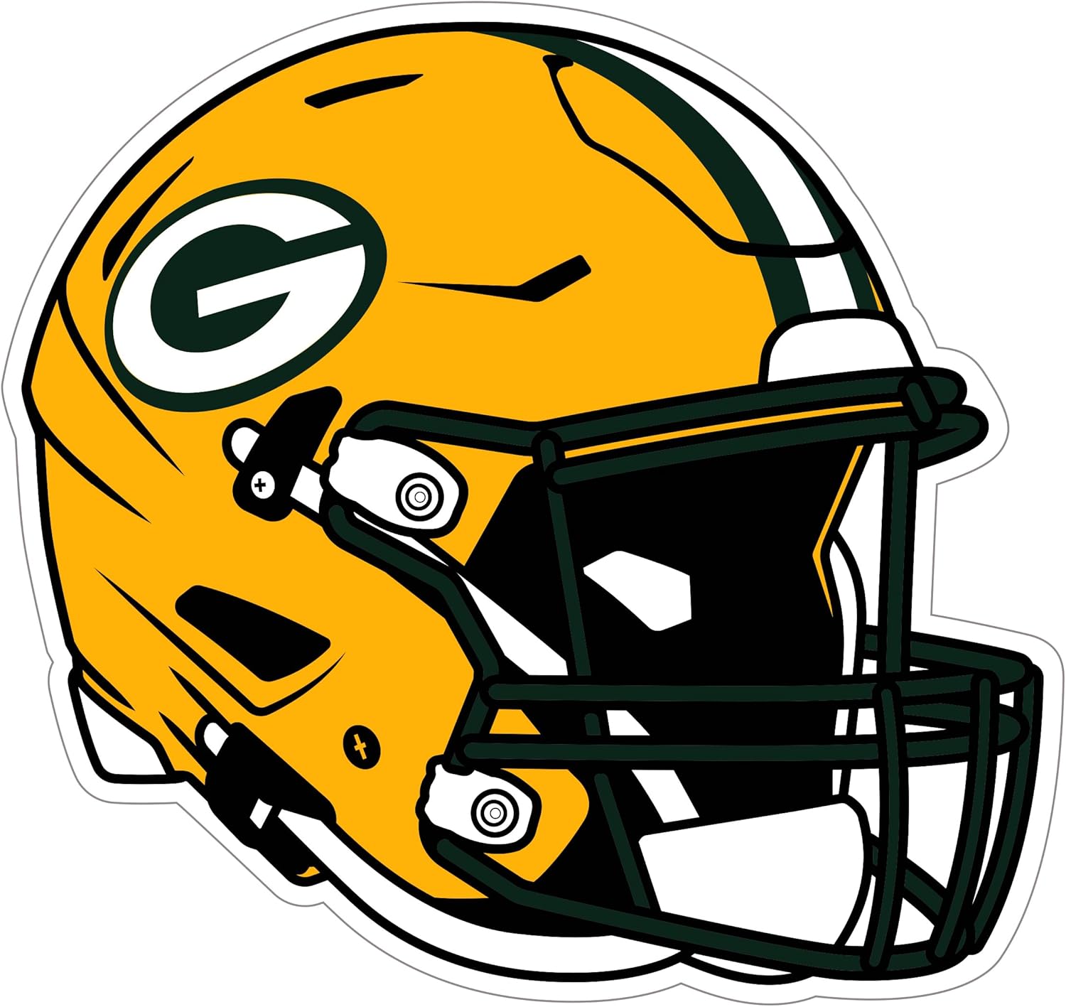 Amazon.com : Siskiyou Sports NFL Green Bay Packers Helmet Auto Decal ...
