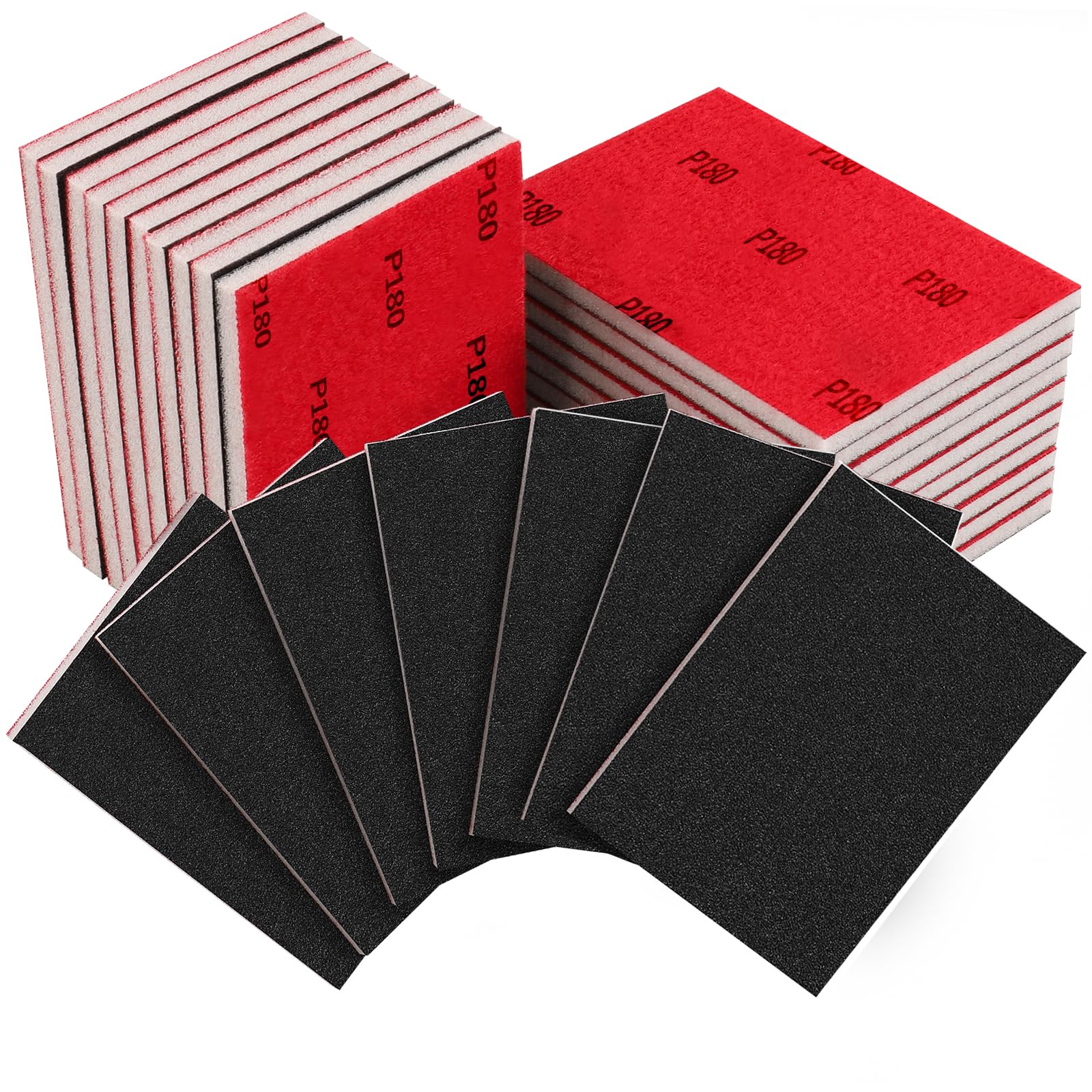 Amazon.com: Necosthua 20PCS 3 x 4 Inch 180 Grit Sanding Sponge, Ultra ...