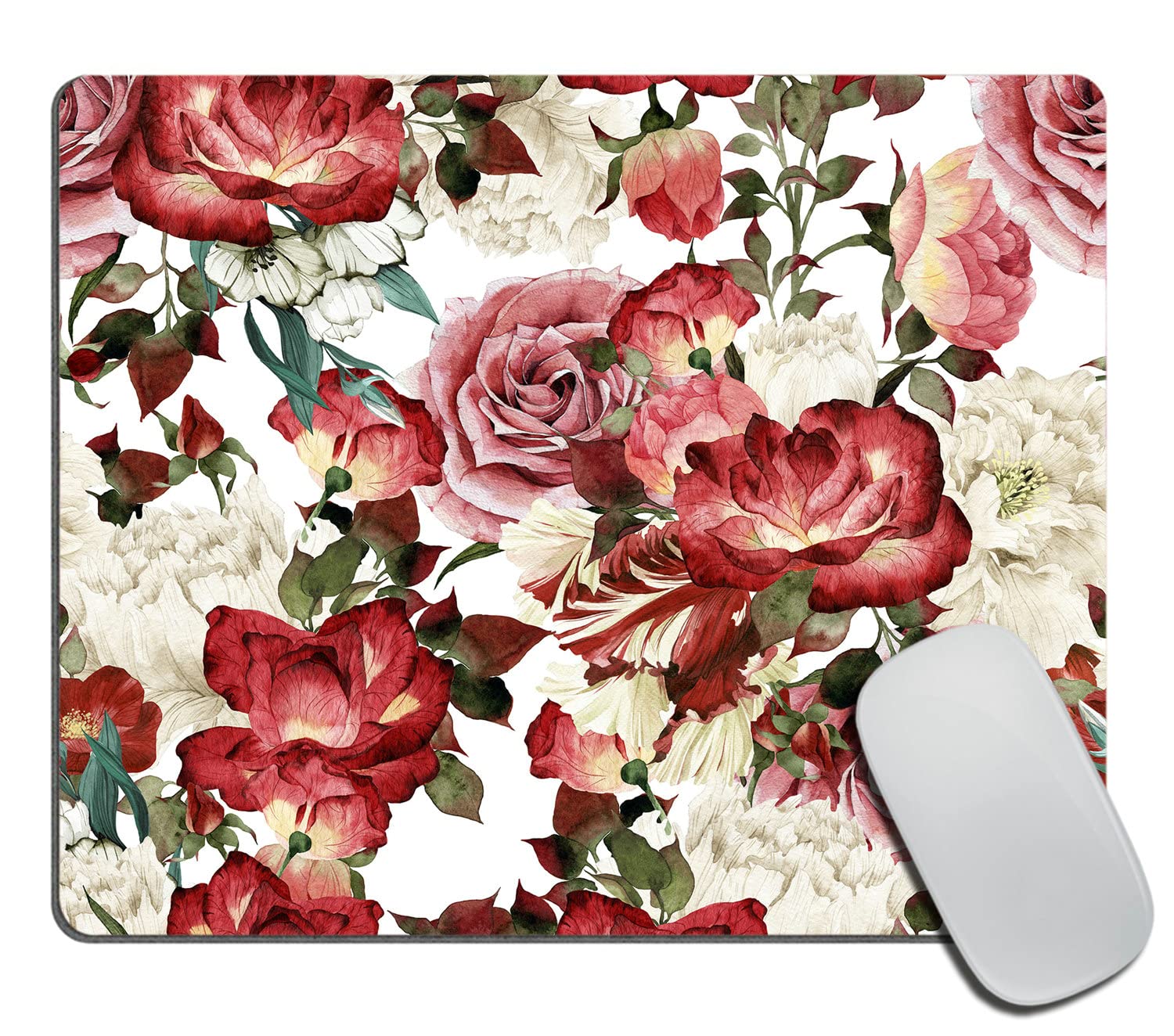 Amazon.com: Square Vintage Floral Mouse pad Anti-Slip Rubber Mousepad ...