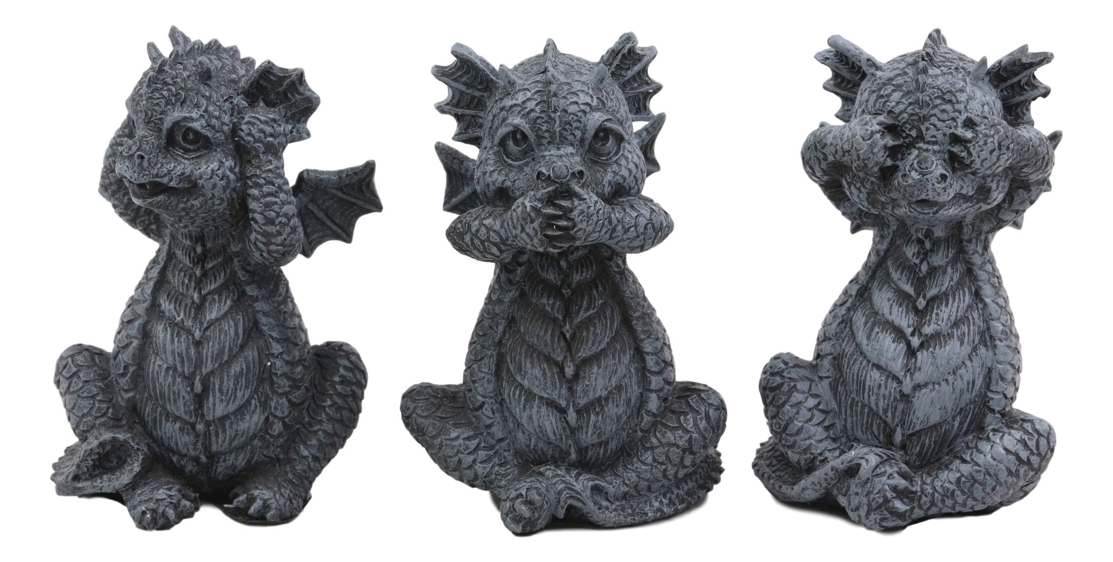 Buy Ebros Whimsical Three Wise Dragon Hatchlings See Hear Speak No Evil ...