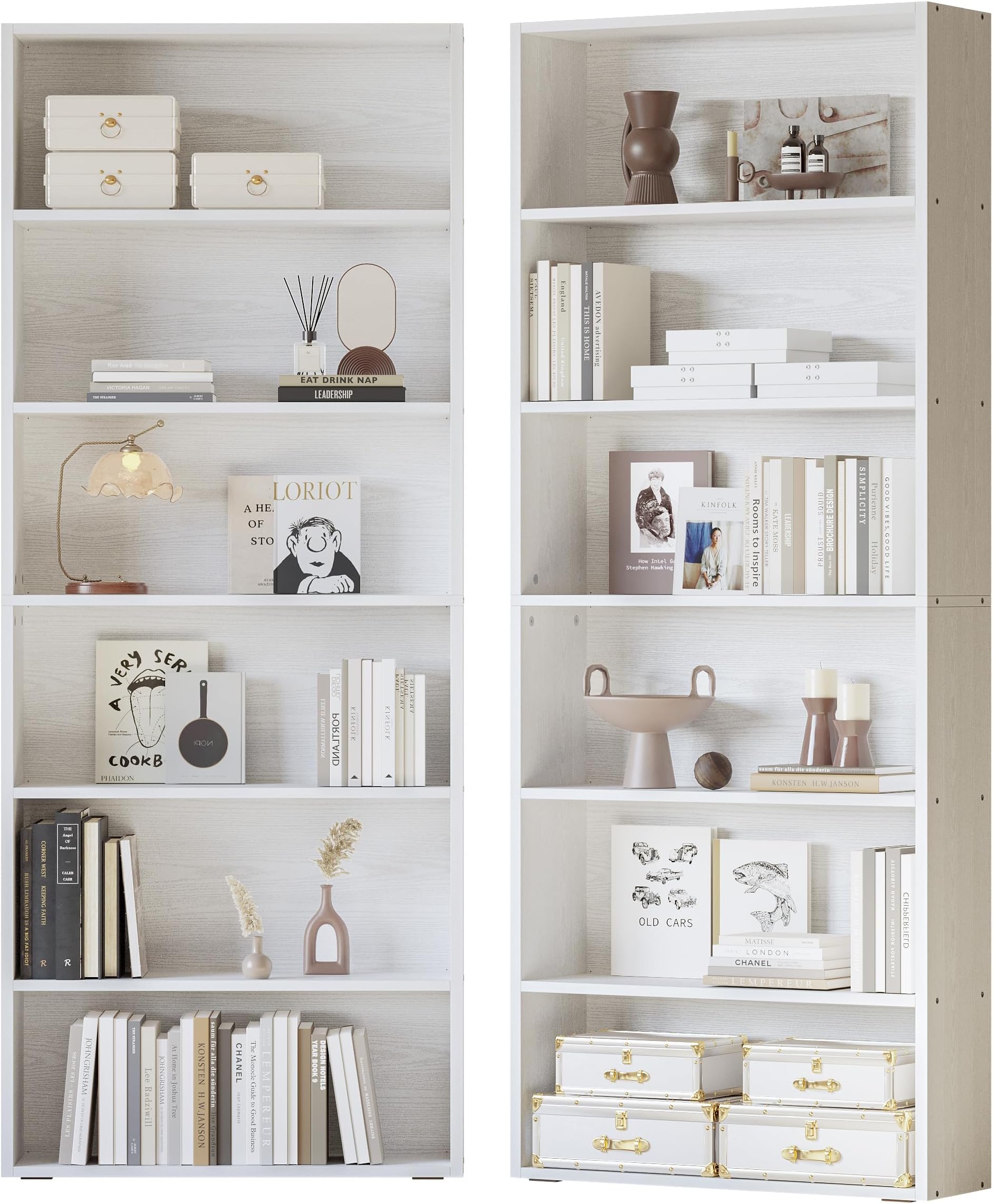 Amazon.com: NELYE Basic Open Shelf Bookcase - 5-Tier Wooden Cube ...