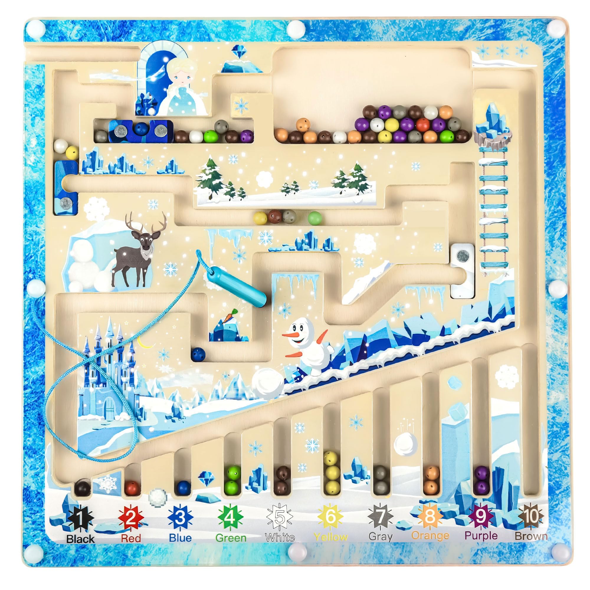 Magnetic Color and Number Maze, Montessori Toys for 3+ Year Old, STEM ...