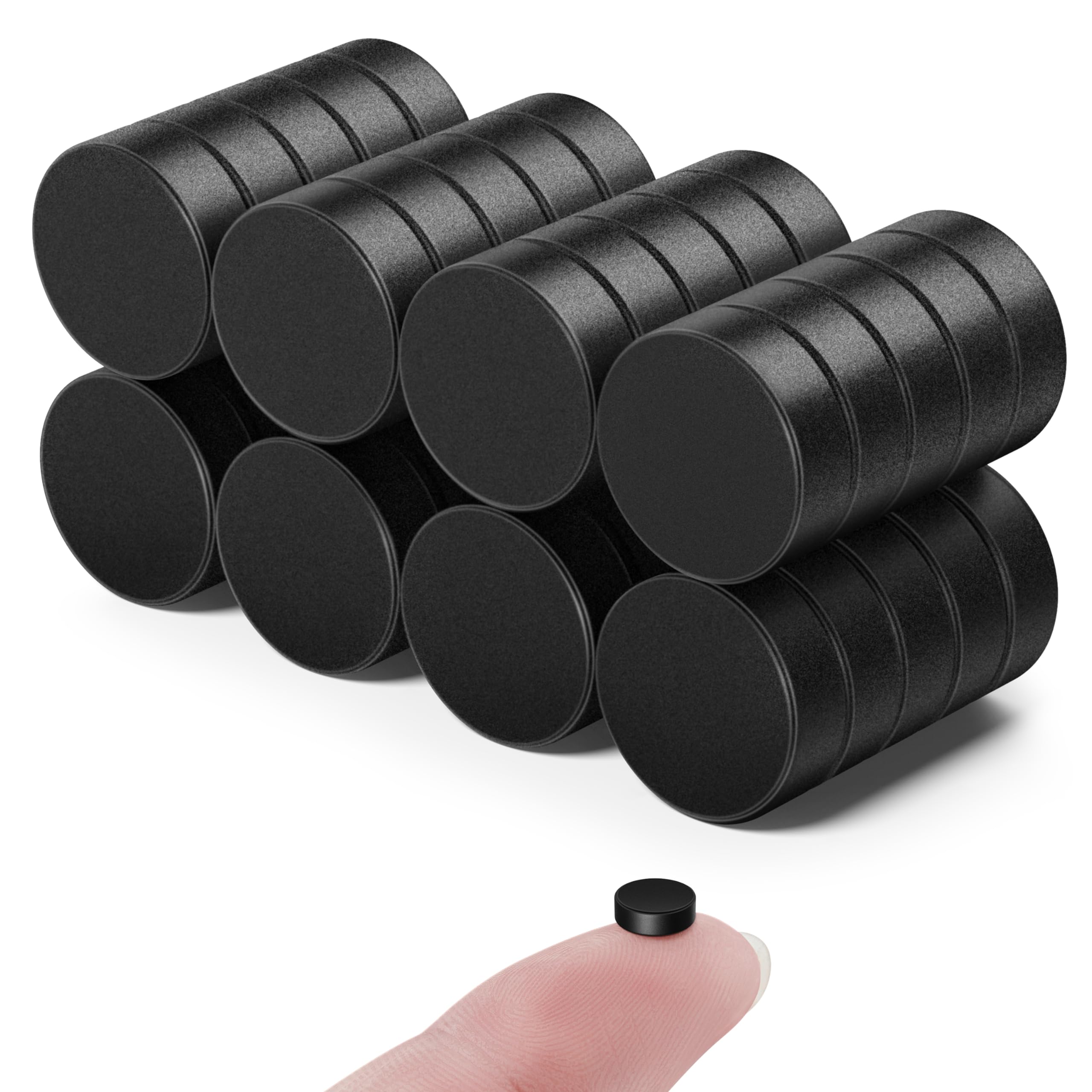 Snapklik.com : SMARTAKE 40 Pcs Refrigerator Magnets, 6x2mm Small Round ...