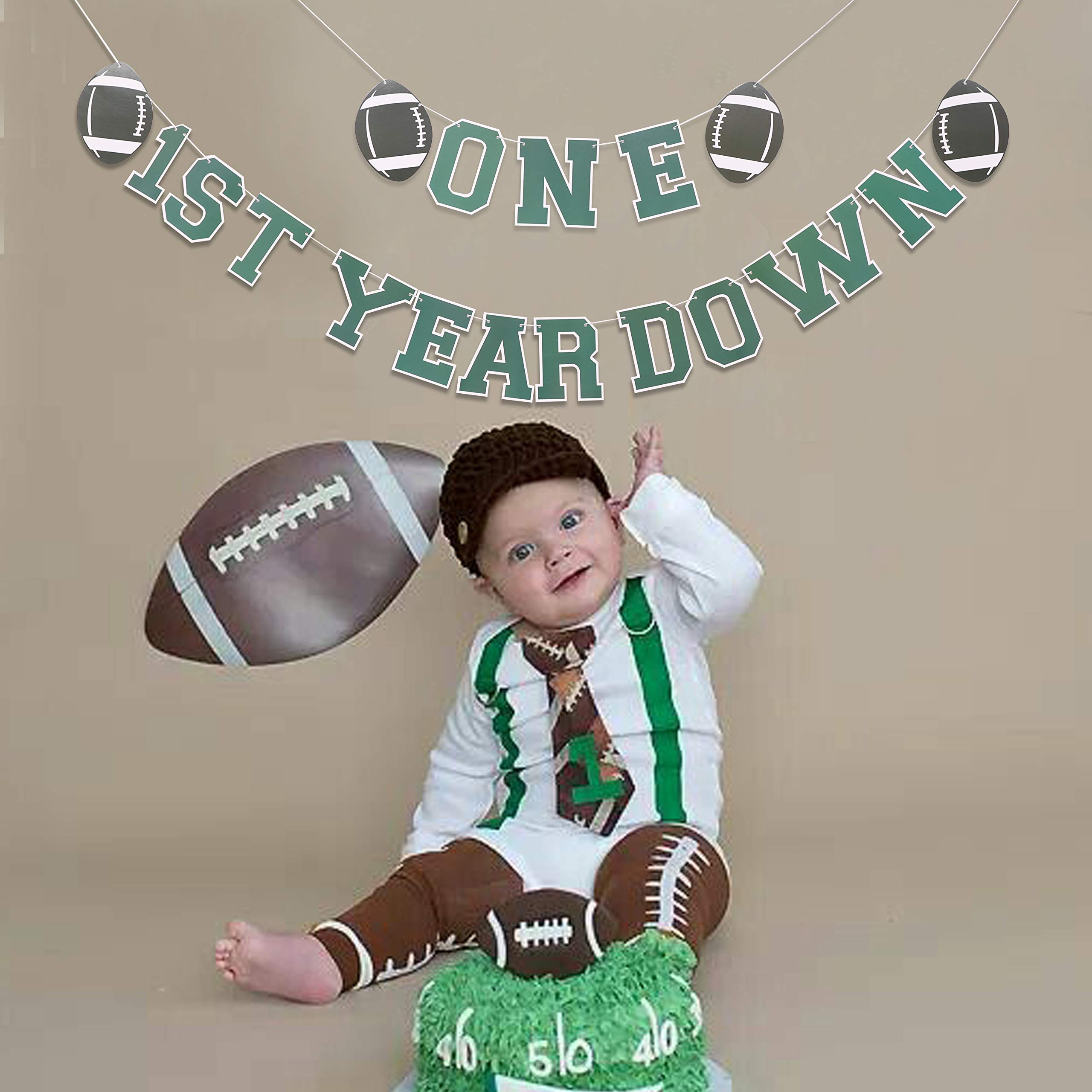 Snapklik.com : Football 1st Year Down Banner - First Birthday Party ...