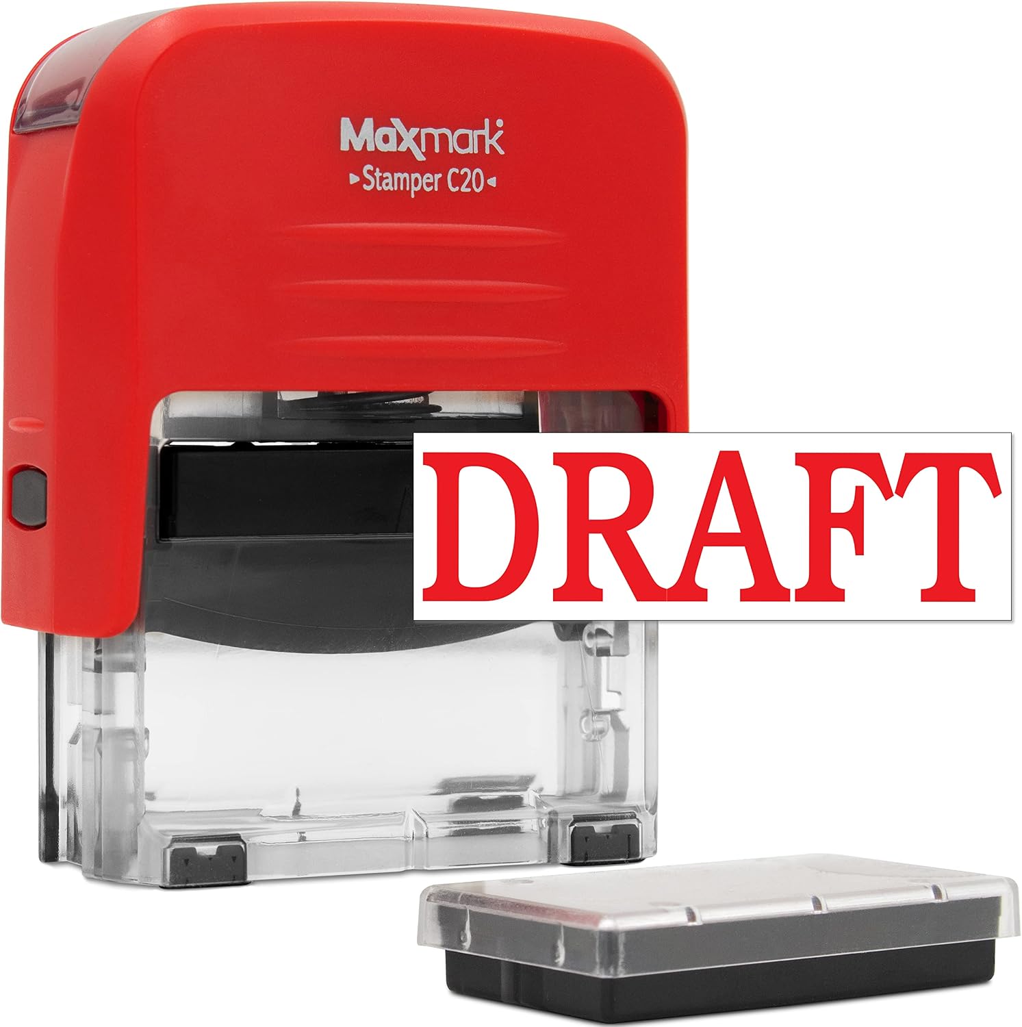 Draft Self Inking Stamp, Printer 20 with 2 Pads - Red Ink : Amazon.ca ...