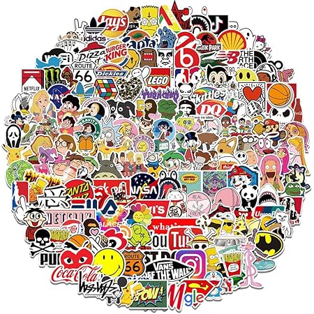 Amazon.com: Cool Logo Stickers | Maseihels 100pcs Cool Logo Stickers ...