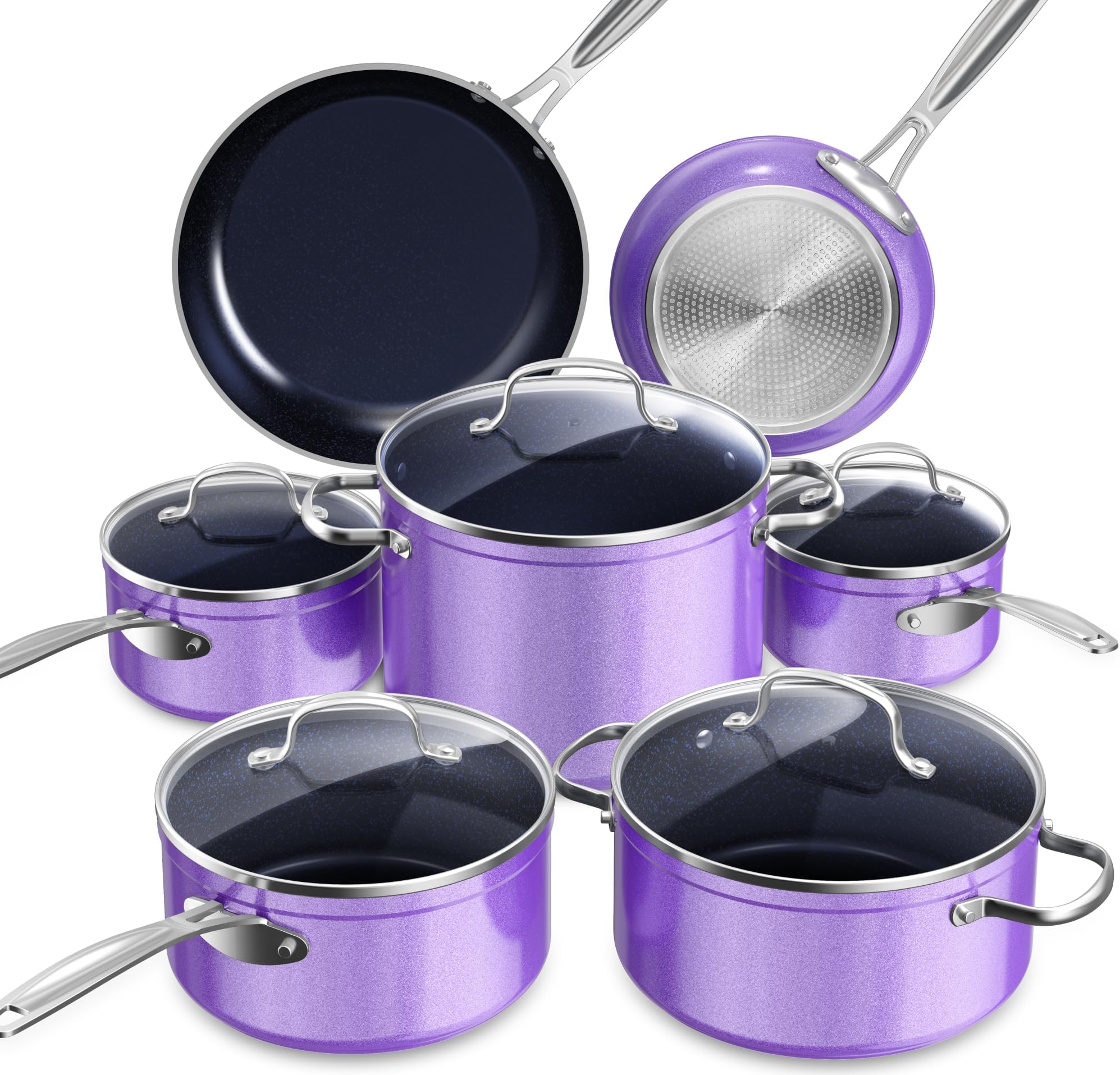 Amazon.com: Nuwave Lux 13pc Forged Lightweight Cookware Set PFAS Free ...
