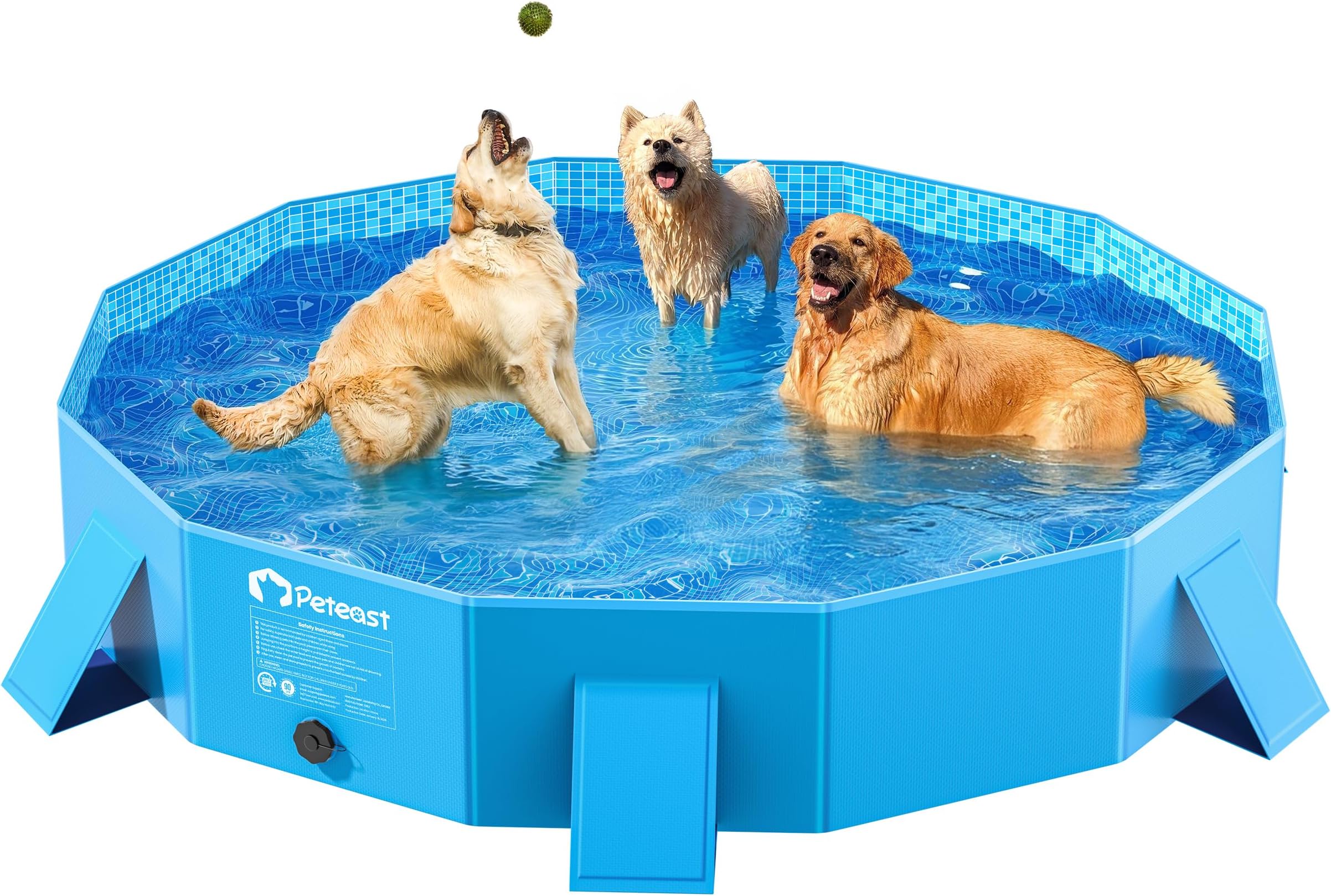 Amazon.com: HOSASSPER Foldable Drainable Duck Pond Pool for Real Pet ...