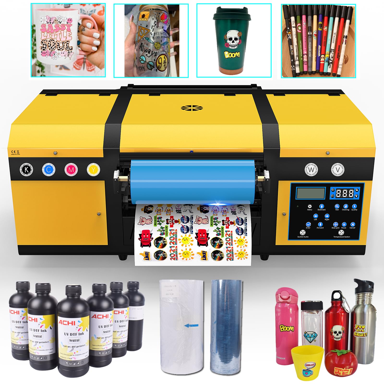 Amazon.com: Ovsuqu US Stock 2 in 1 UV DTF Printer A3 UV DTF Printer ...