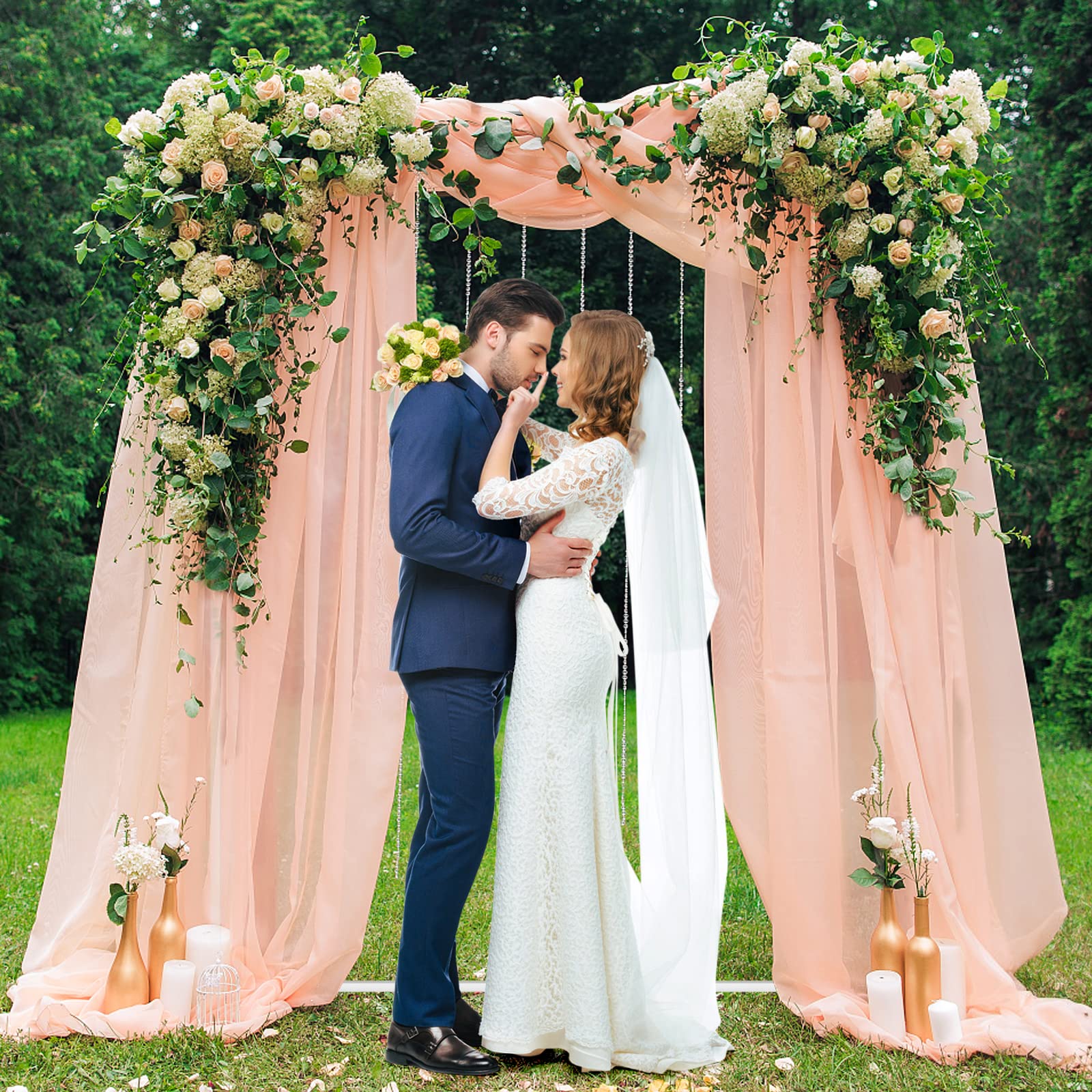 Snapklik.com : 6.6FT X 5.2FT White Wedding Arches For Ceremony ...