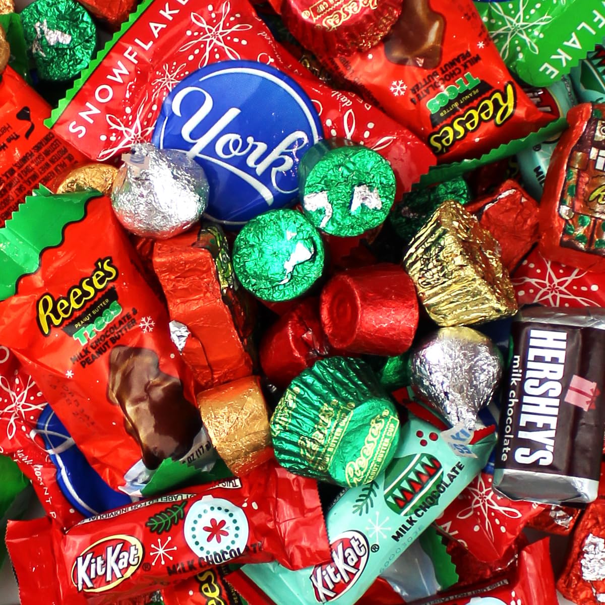 Snapklik.com : Bulk Christmas Chocolate Mix, 8 Lb Individually Wrapped ...
