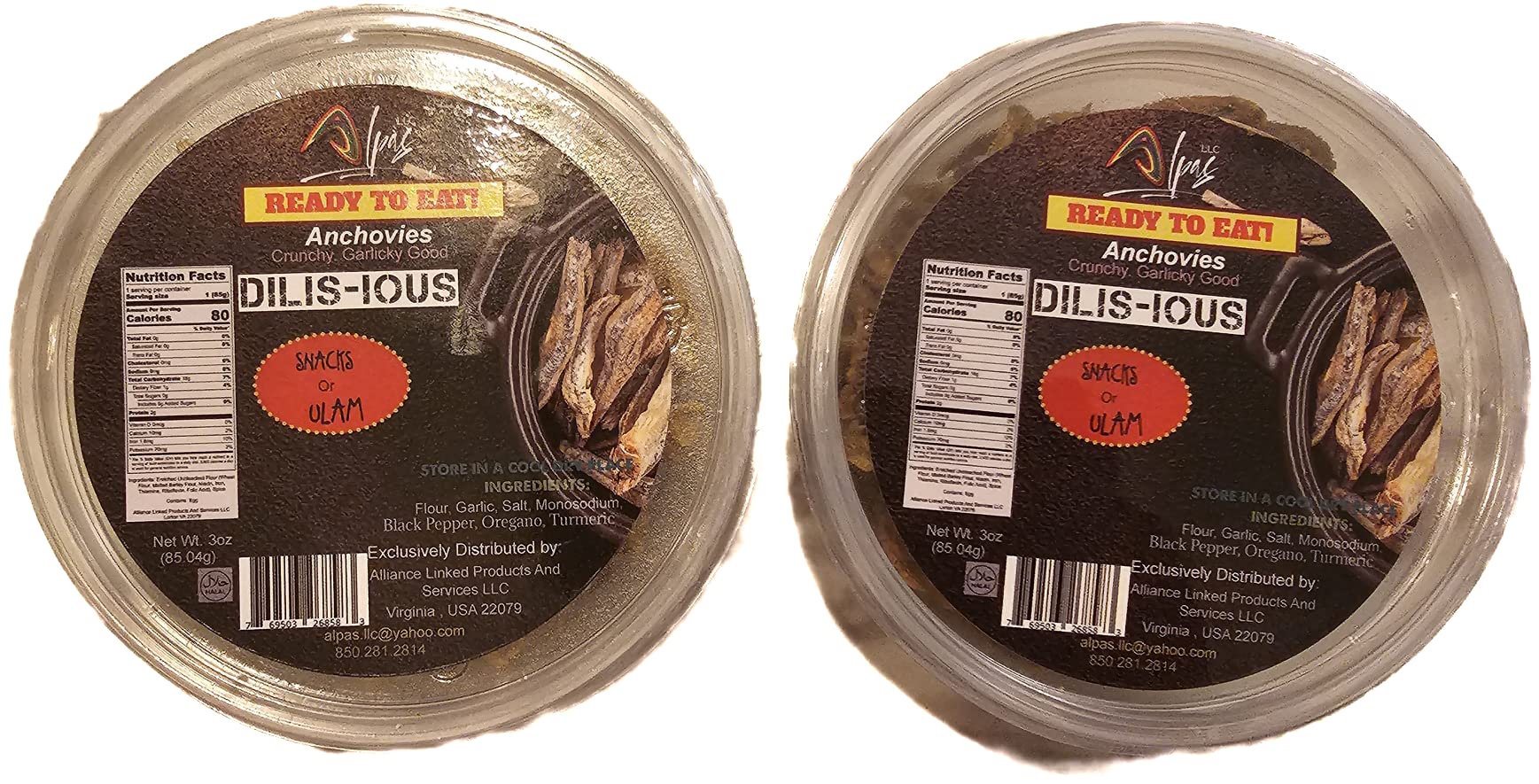 Amazon.com : Pack of 2 DILIS-IOUS Ready to Eat Anchovies-Dilis (Snacks ...