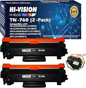 Amazon.com: HI-VISION HI-YIELDS (High Capacity Compatible (Two-Pack) TN-760 TN760 Toner ...