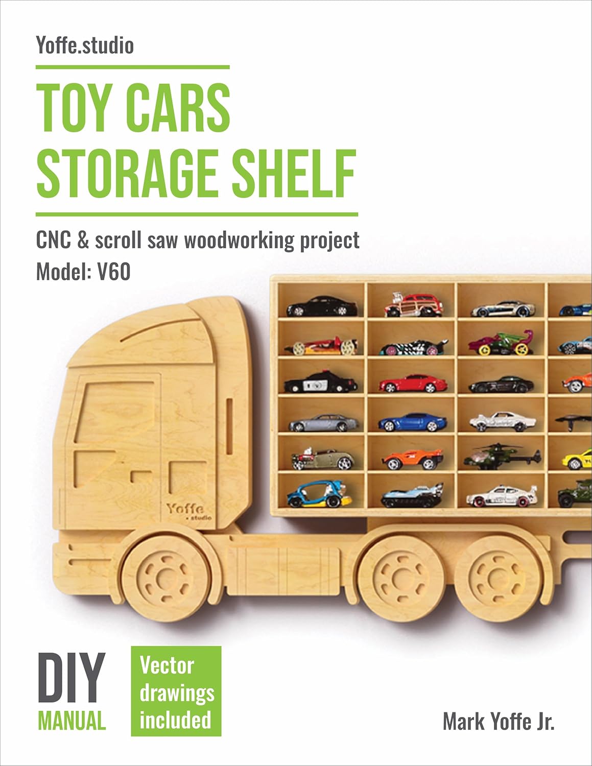 Toy cars storage shelf. DIY manual. CNC & scroll saw woodworking ...