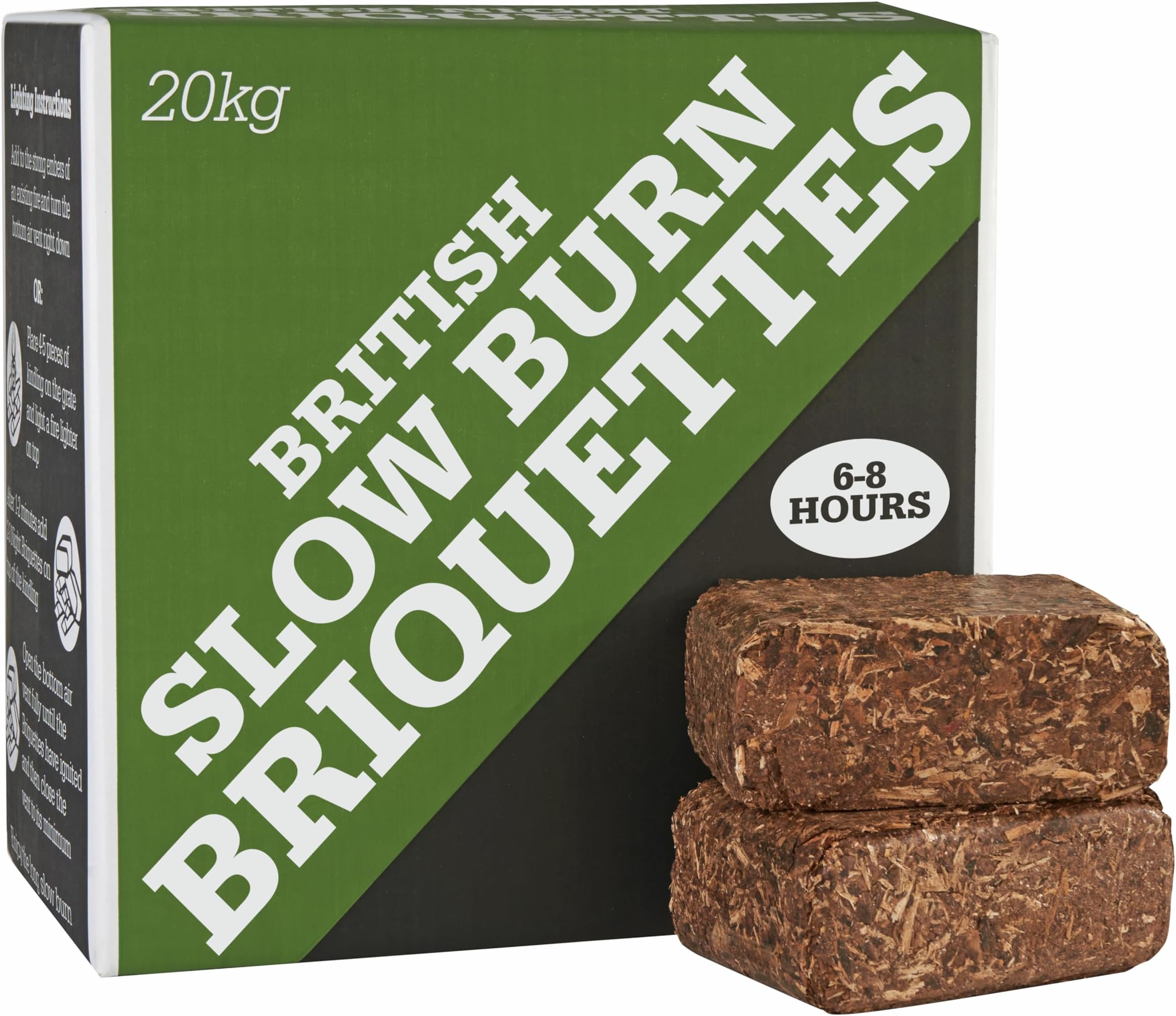 Heat Logs Open Fire Log Fuel High Energy Ultra Dry Eco Wood Fuel 2 x 10 ...