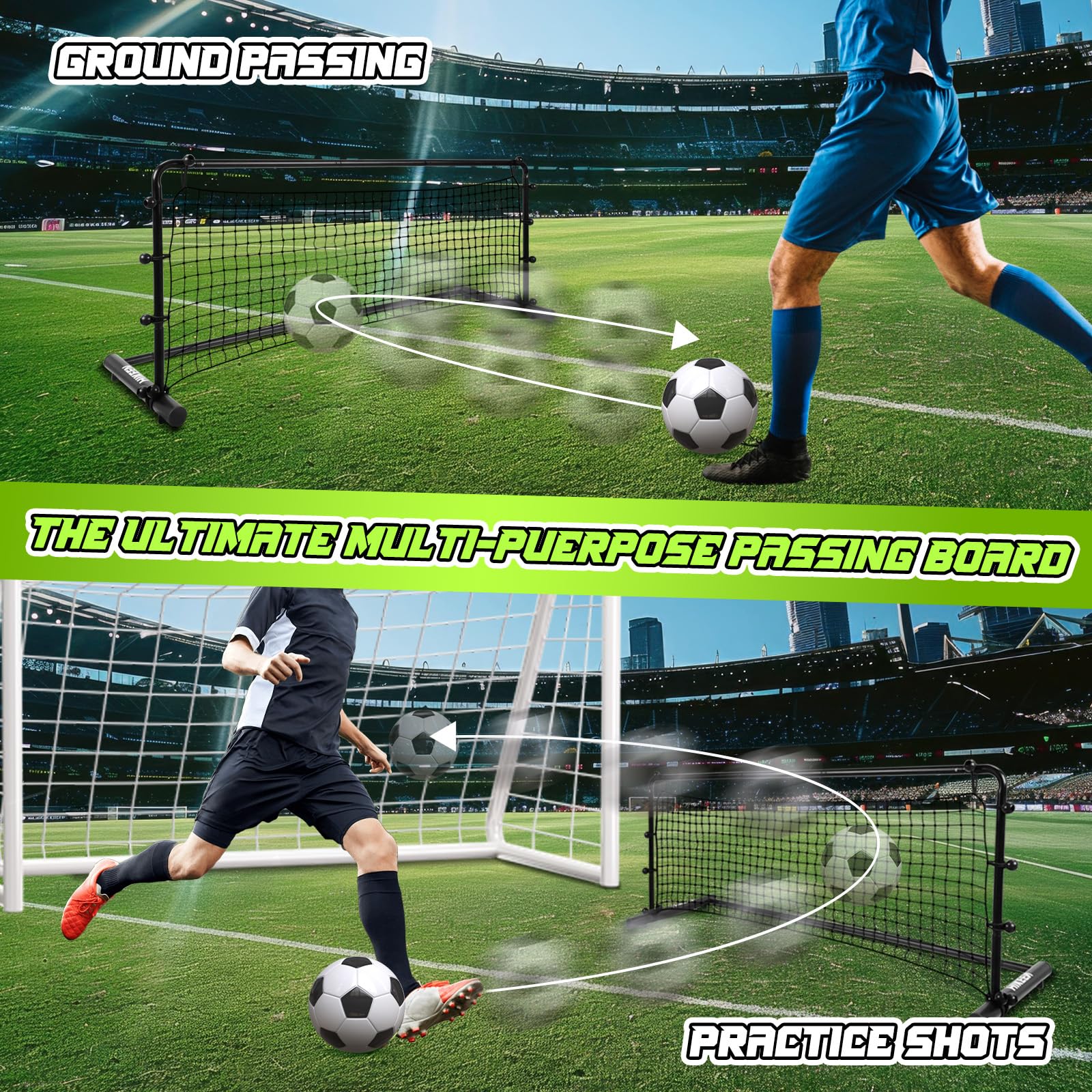 Snapklik.com : 54 X 16 Inch Heavy Duty Soccer Rebounder,Enhanced ...